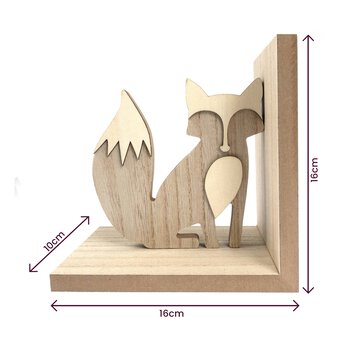 Wooden Fox Bookends 2 Pack | Hobbycraft