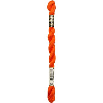 DMC Orange Pearl Cotton Thread Size 5 25m (947) | Hobbycraft