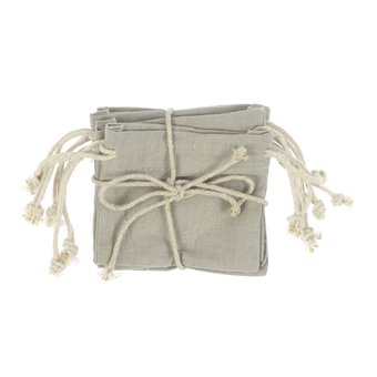 Grey Mini Cotton Drawstring Bags 5 Pack | Hobbycraft