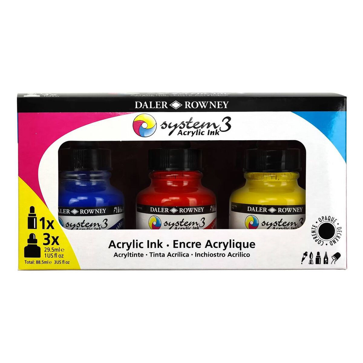 Daler-Rowney System3 Starter Ink Set 3 Pack | Hobbycraft