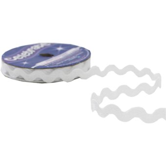 White Ric Rac Ribbon 6mm x 4m | Hobbycraft