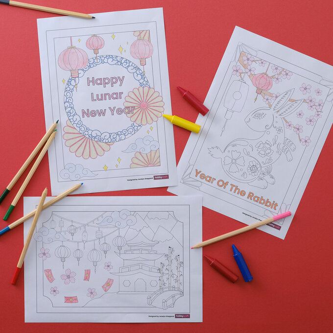 3 FREE Lunar New Year Colouring Downloads | Hobbycraft