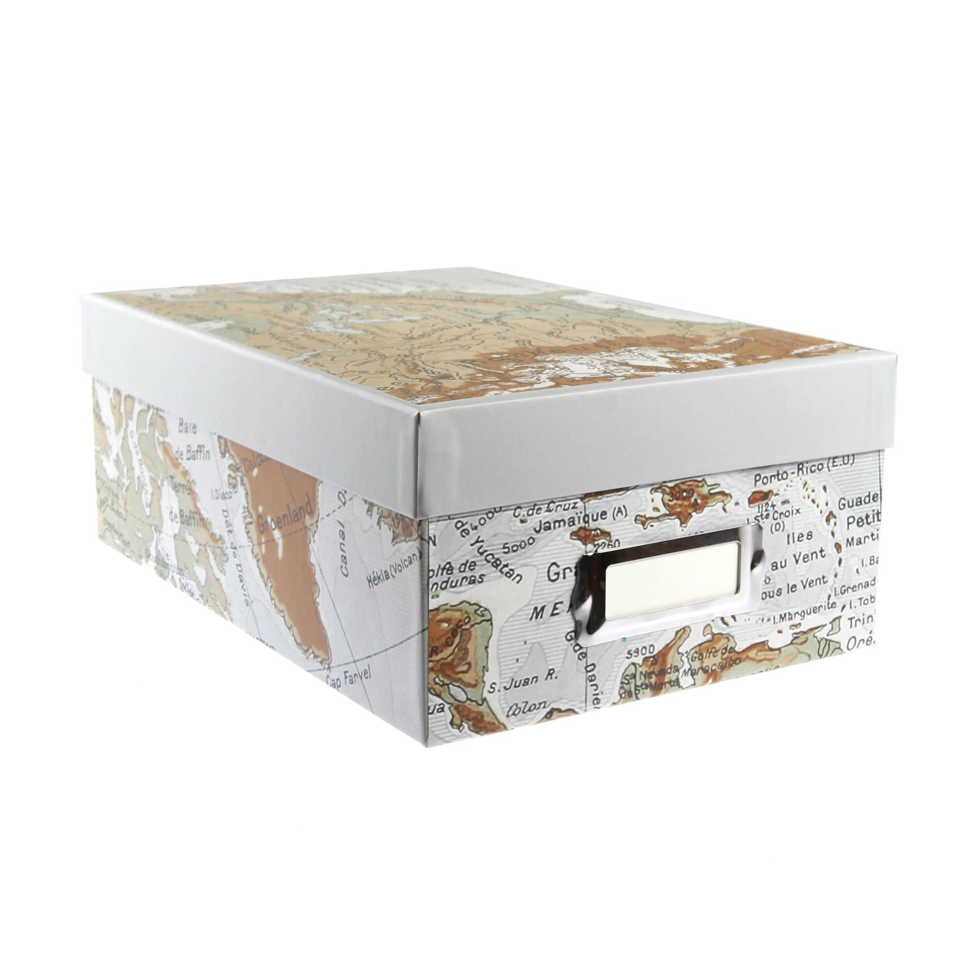 Blue Map Storage Box 11cm x 20cm x 29cm | Hobbycraft