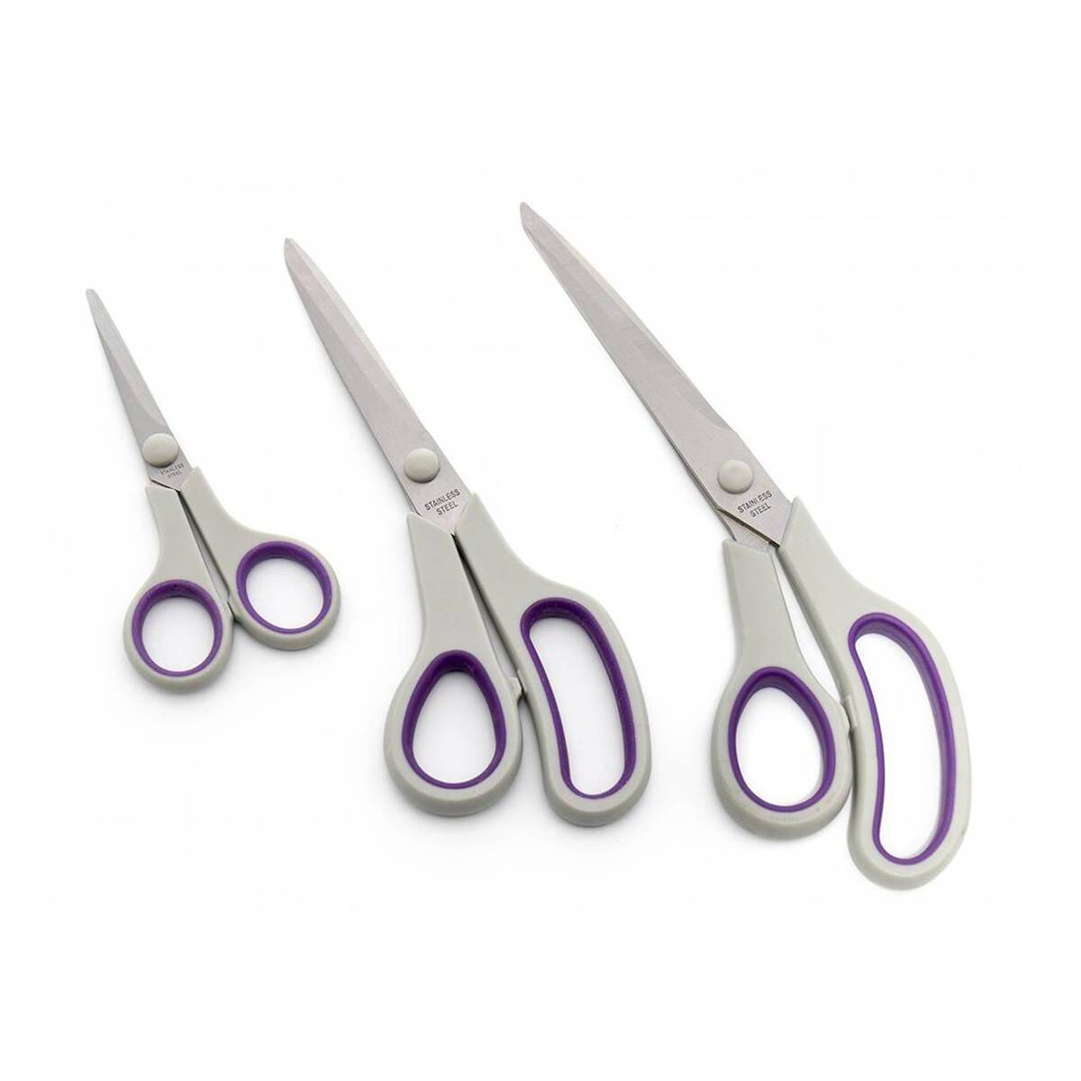 Hemline Soft Grip Scissors Set 3 Pieces | Hobbycraft