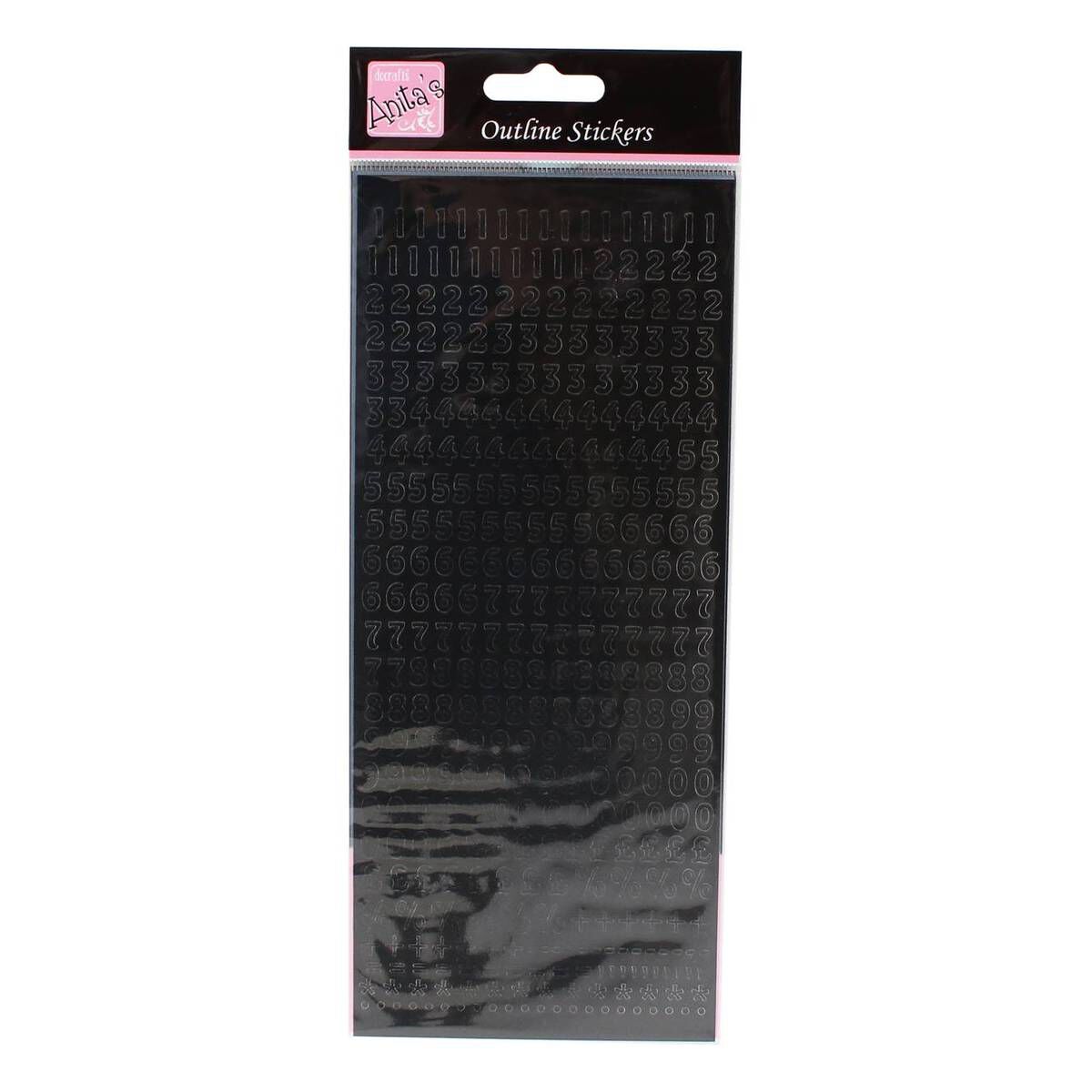 Anita's Small Black Number Outline Stickers | Hobbycraft