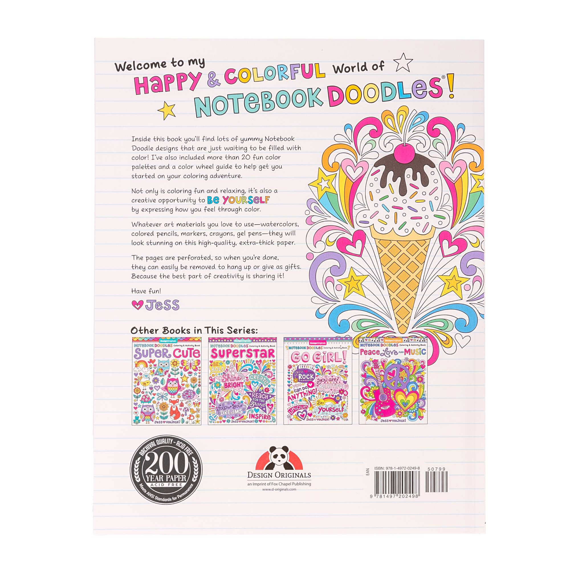 Notebook Doodles Sweets and Treats Colouring and Activity Book | Hobbycraft