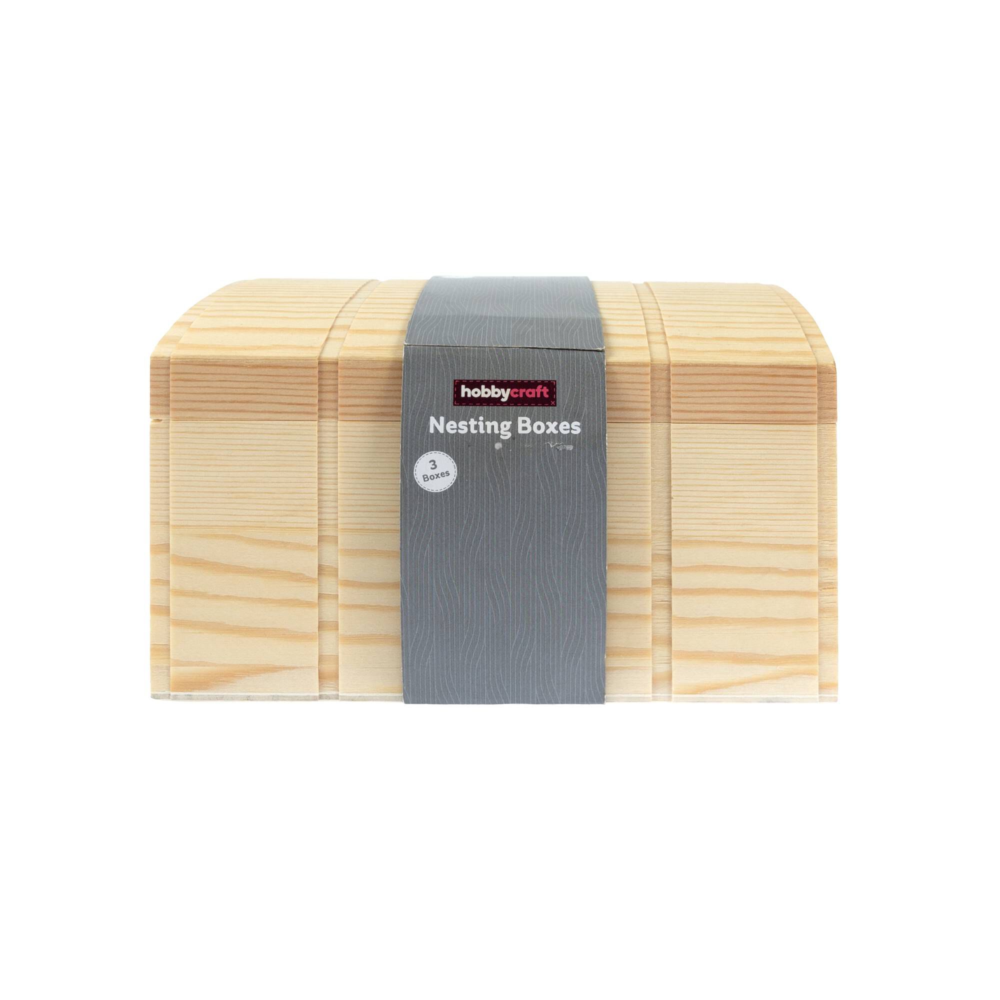 Wooden Nesting Boxes Set 3 Pack | Hobbycraft