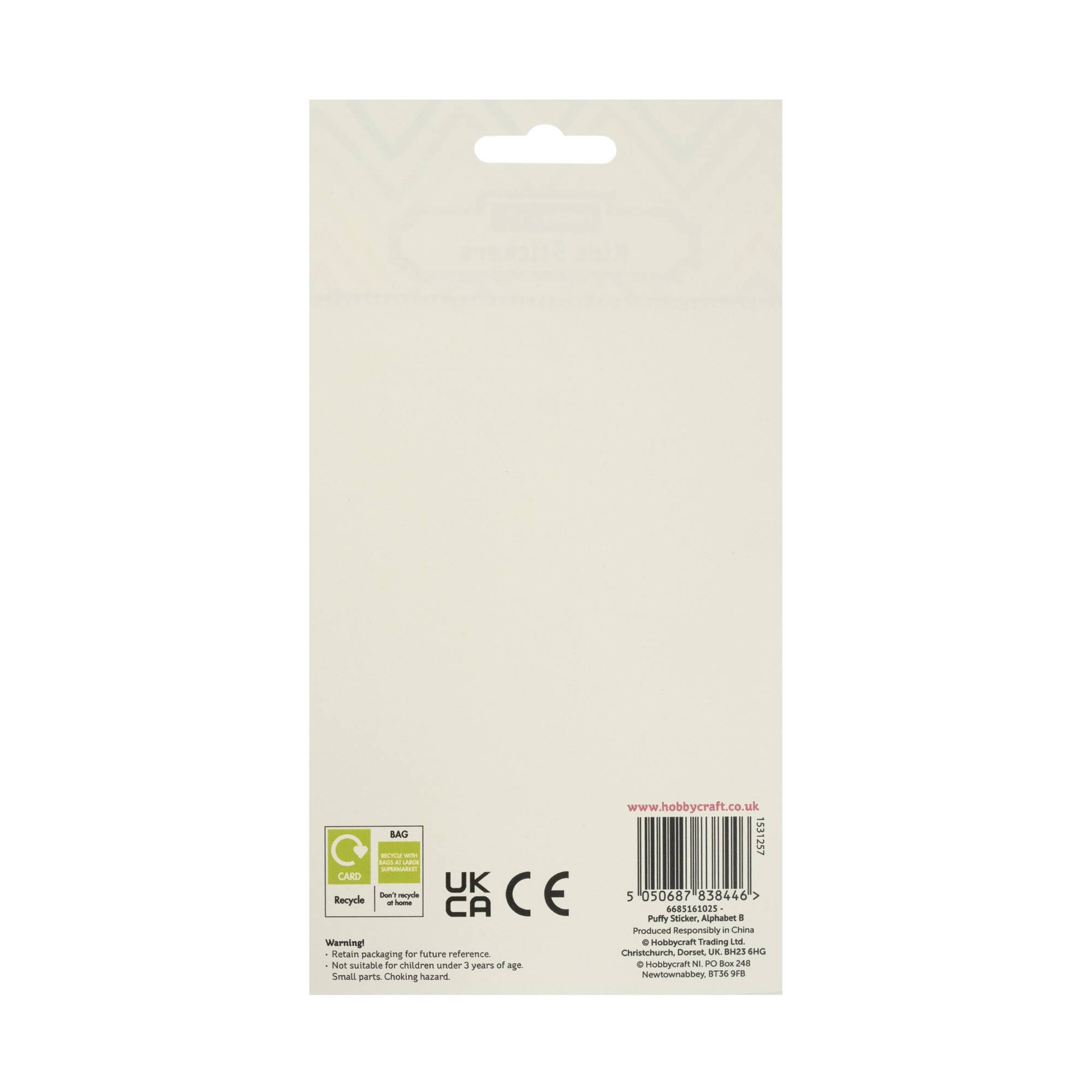 Multicolour Alphabet Puffy Stickers | Hobbycraft