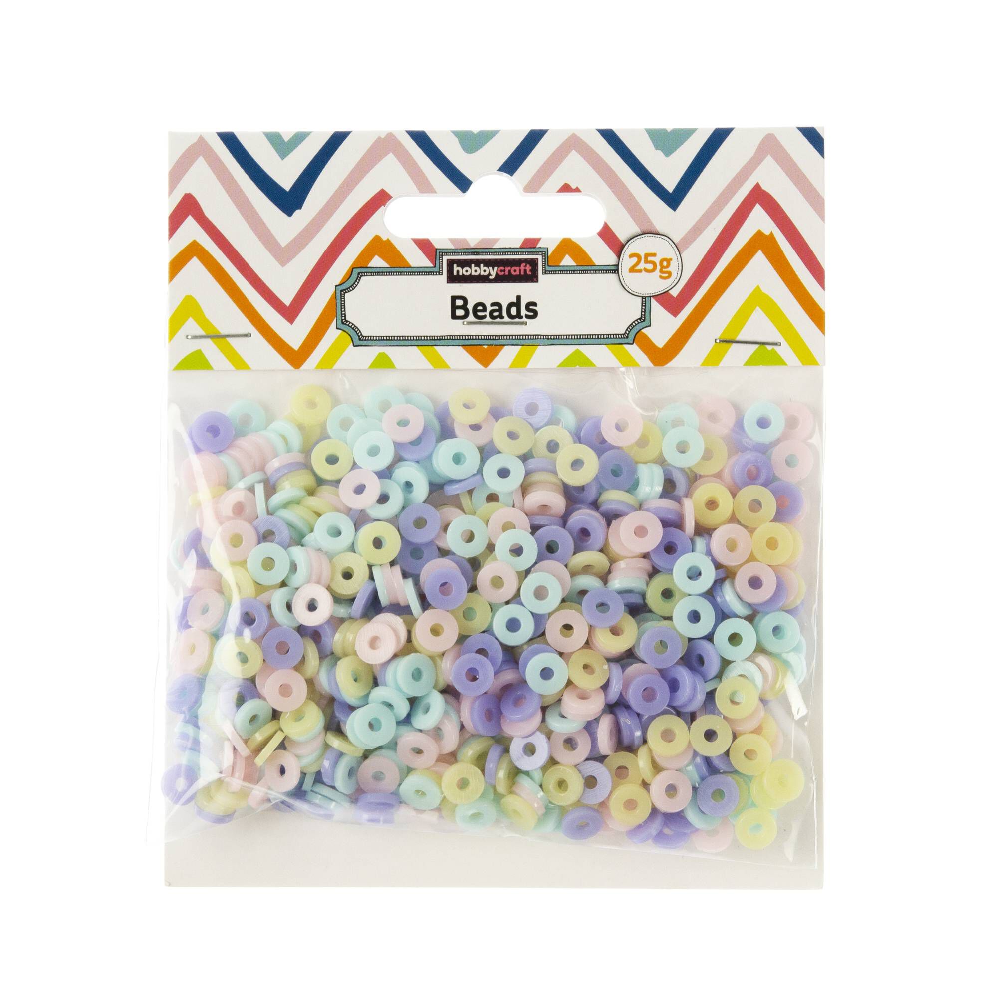 Pastel Flat Beads 25g | Hobbycraft