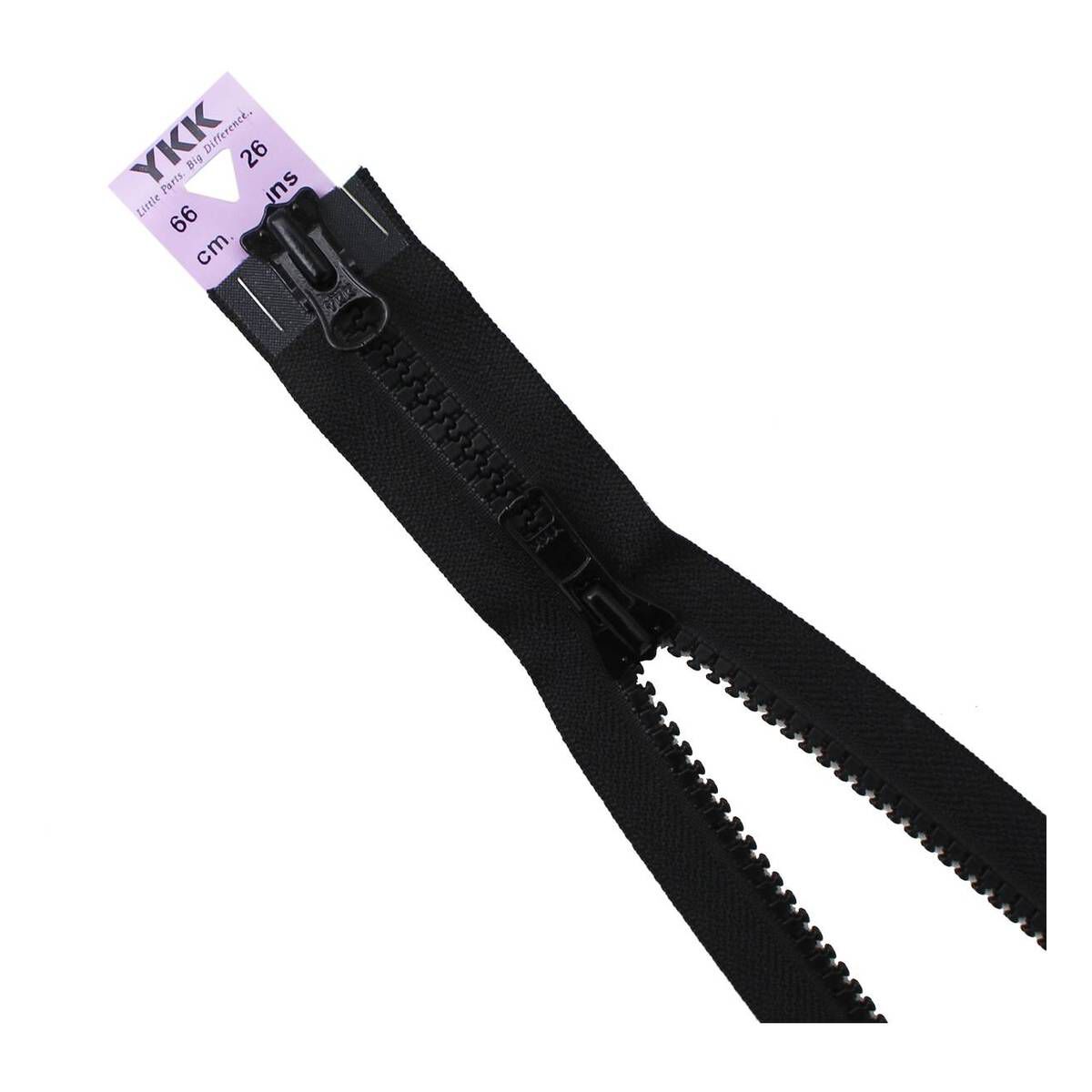 YKK Heavy Weight Two Way Slider Zip 66cm Black | Hobbycraft