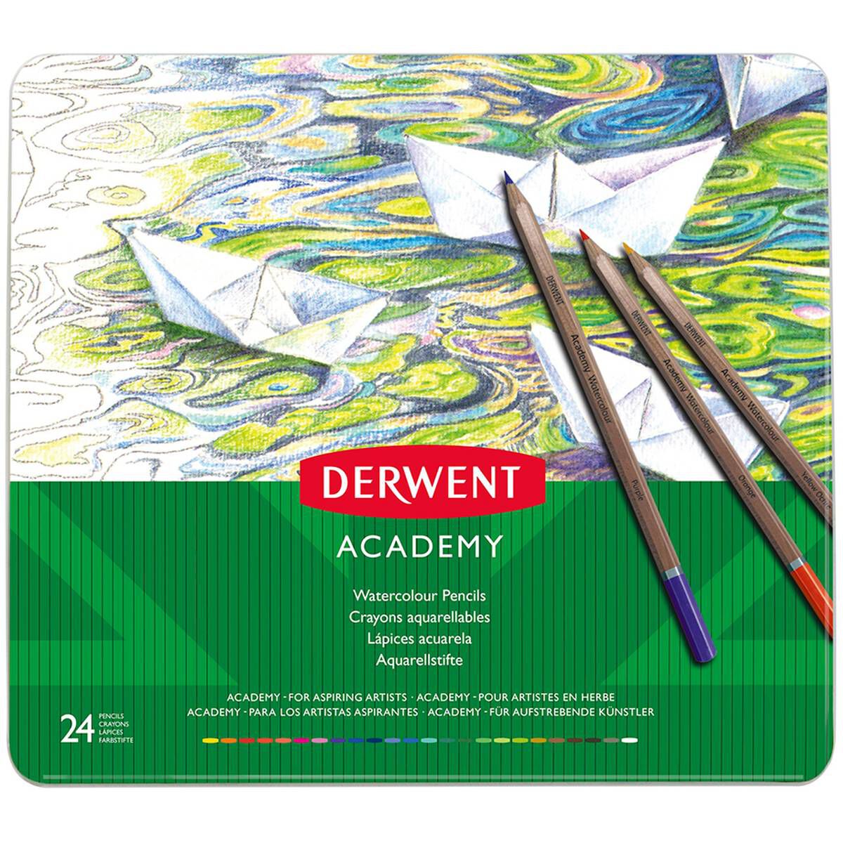 Derwent Academy Watercolour Pencils 24 Pack | Hobbycraft
