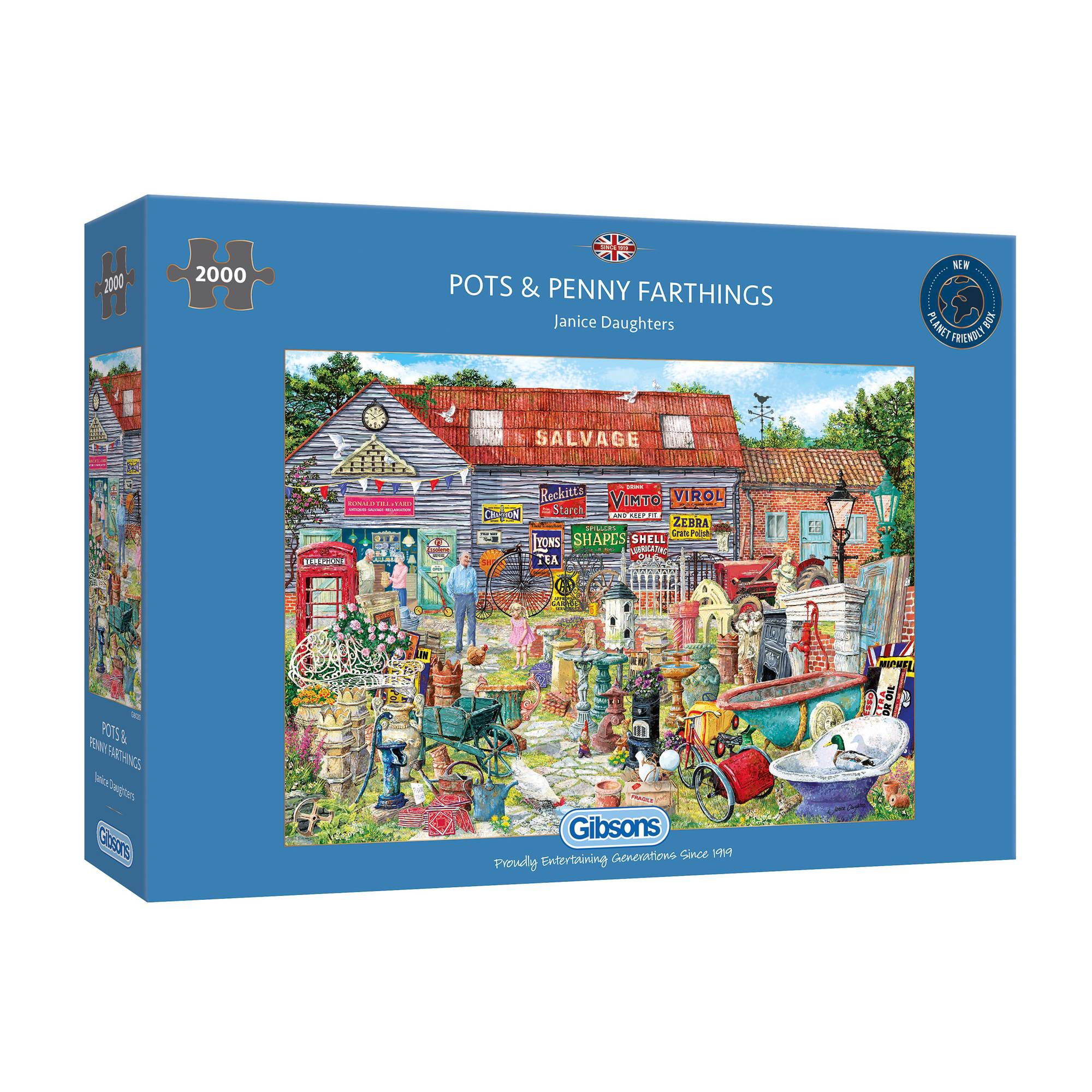 Gibsons Pots and Penny Farthings Jigsaw Puzzle 2000 Pieces | Hobbycraft