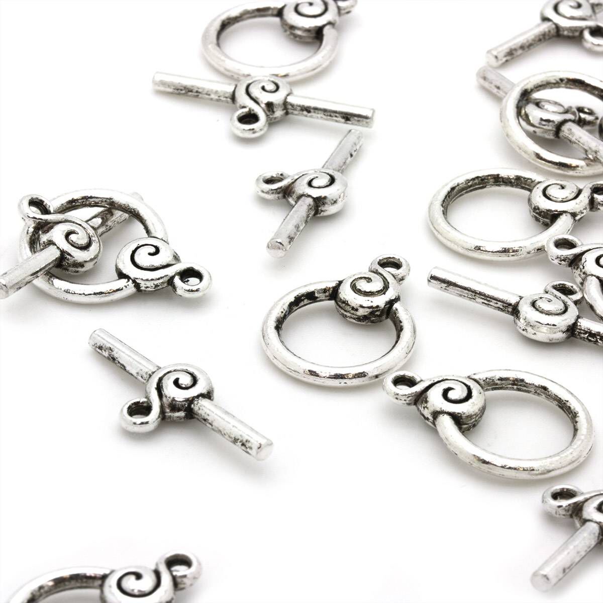 Beads Unlimited Silver Plated Rose Toggle Clasp 15mm 4 Pack | Hobbycraft