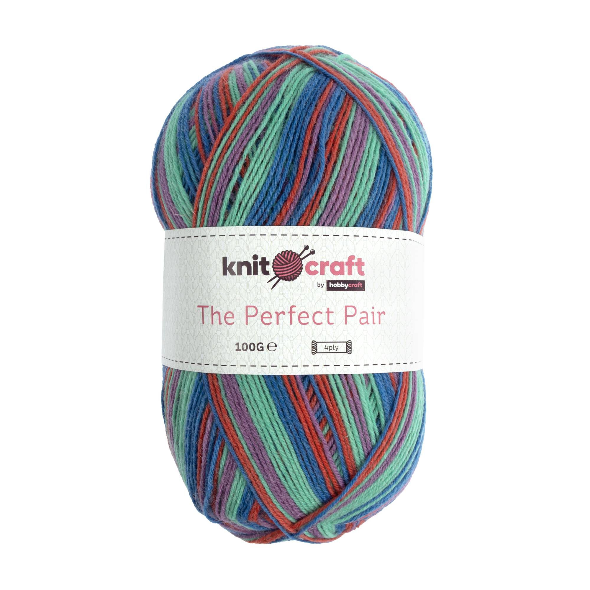 Knitcraft Bright Stripe The Perfect Pair Yarn 100g | Hobbycraft
