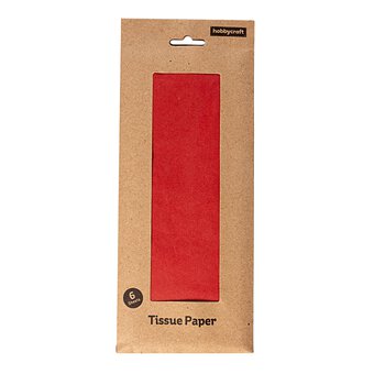 Red Tissue Paper 50cm x 75cm 6 Pack | Hobbycraft
