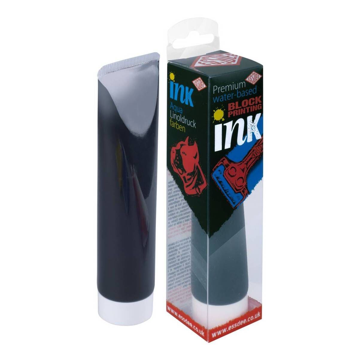 Essdee Black Waterbased Block Printing Ink 100ml | Hobbycraft