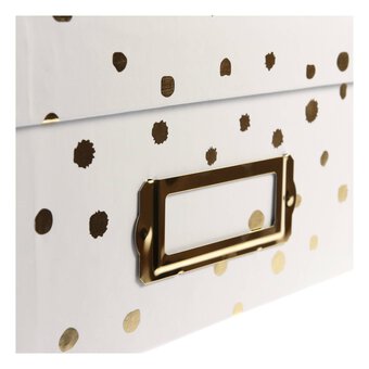 Gold Dot Storage Box 11cm x 20cm x 29cm | Hobbycraft