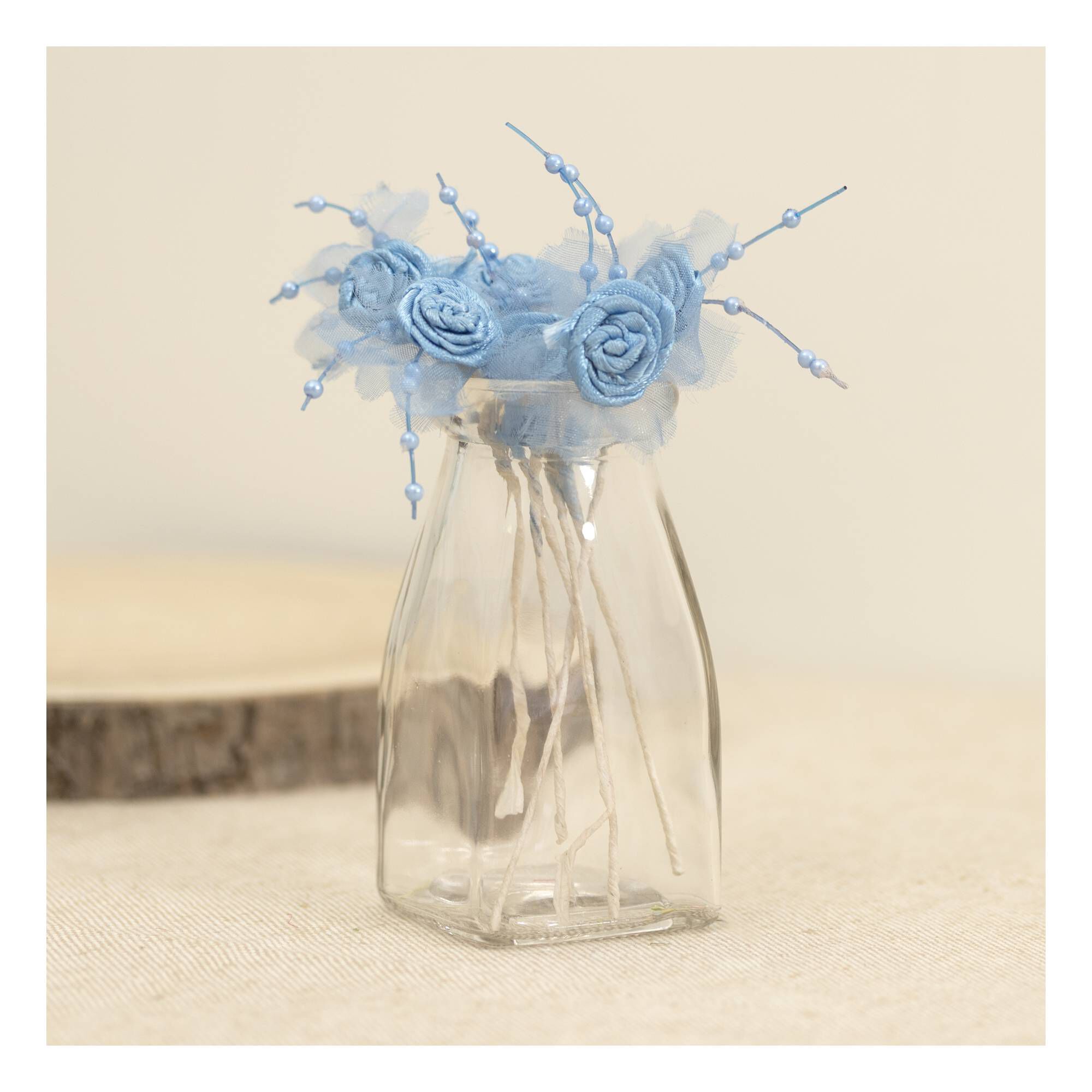 Blue Pearl Rose Wired Floral Picks 6 Pieces | Hobbycraft