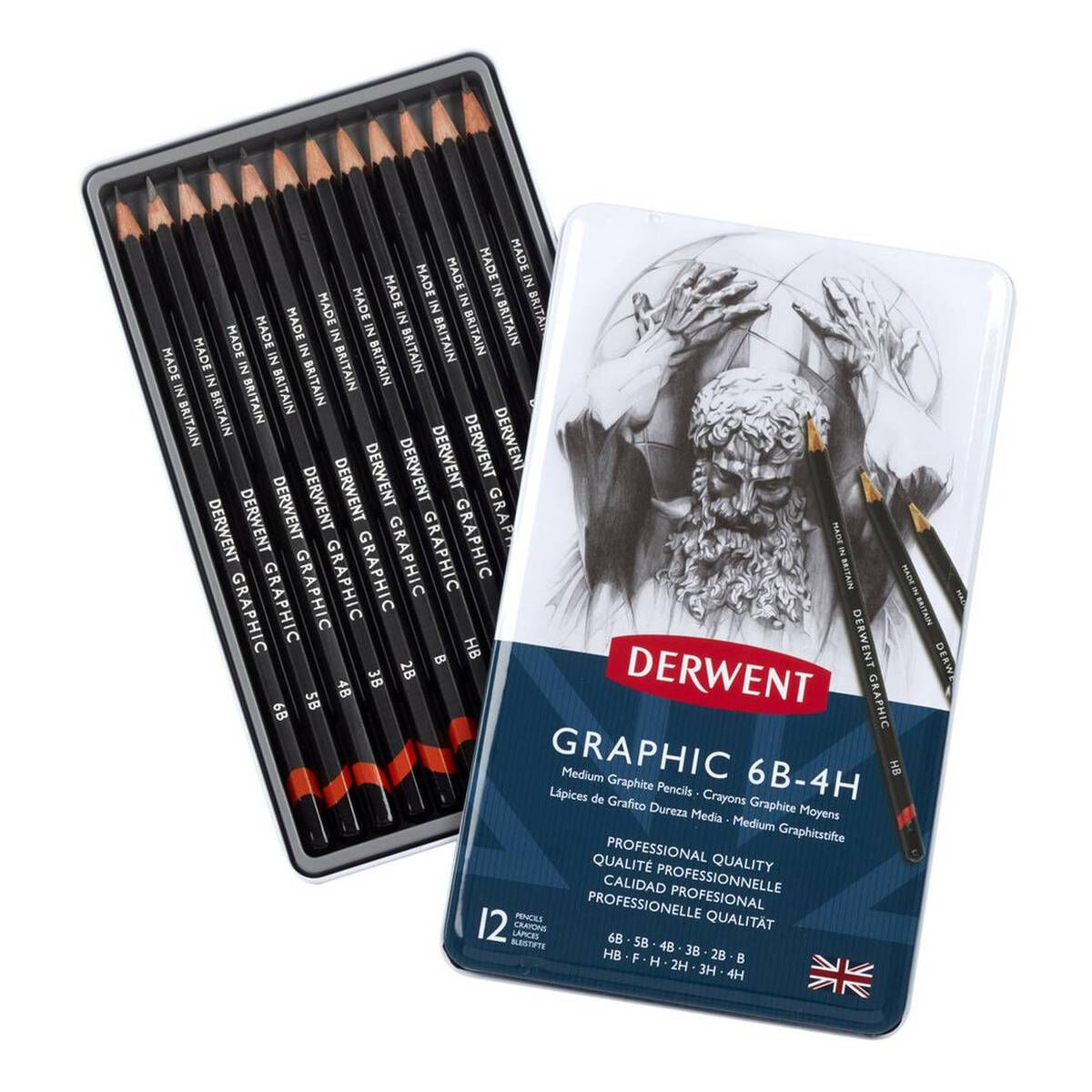 Derwent Graphic Medium Pencils 12 Pack | Hobbycraft
