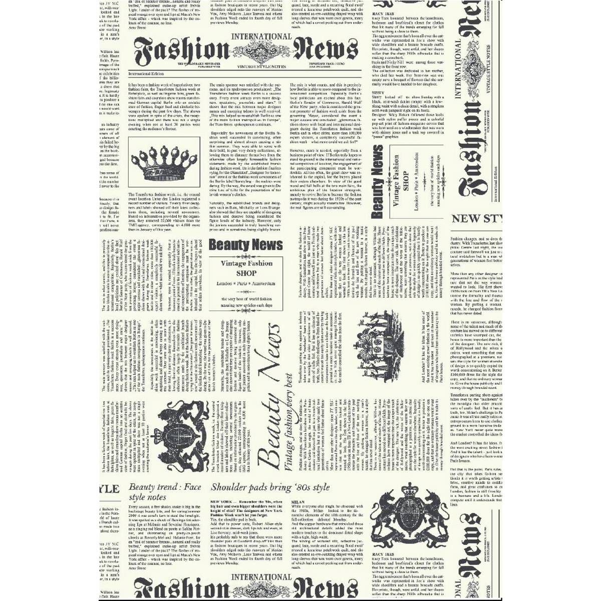Decopatch Newspaper Print Paper 3 Sheets | Hobbycraft
