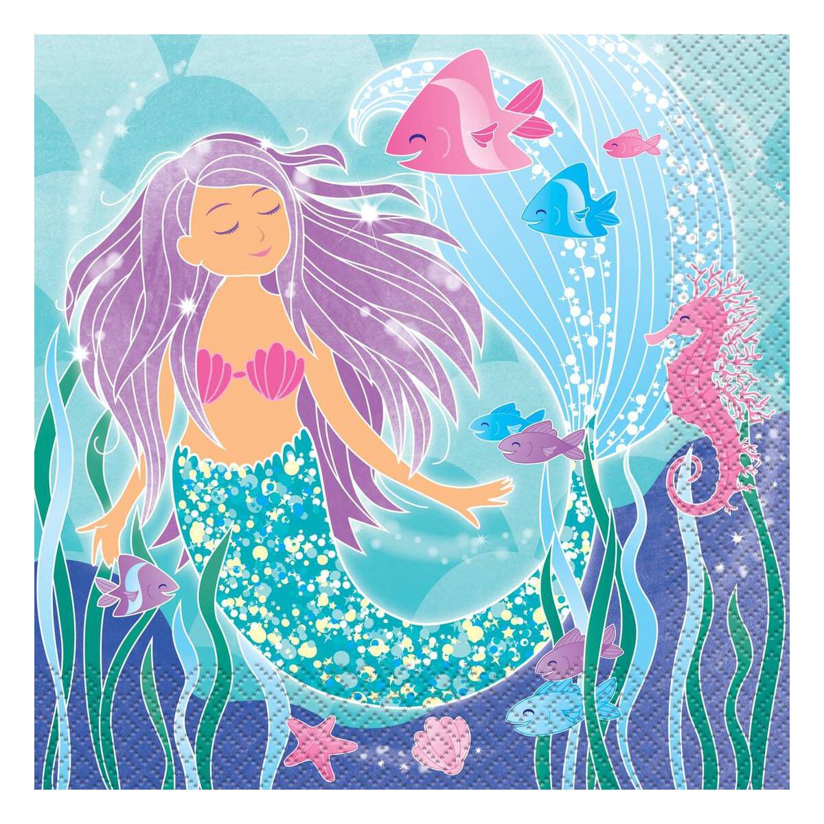 Mermaid Paper Napkins 16 Pack | Hobbycraft