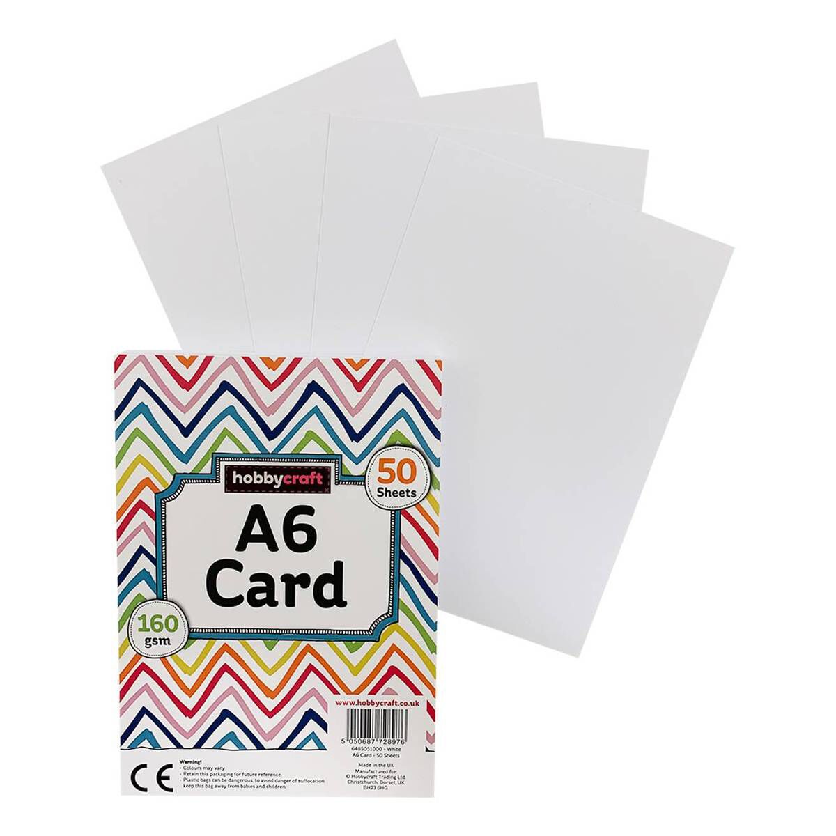 White Card A6 50 Pack | Hobbycraft