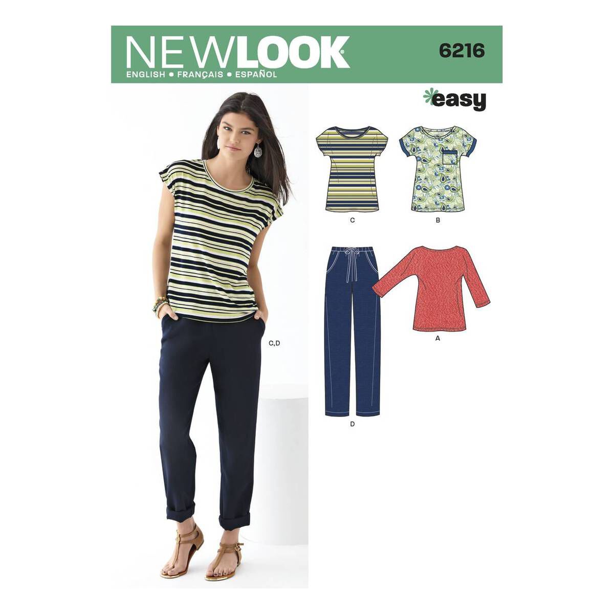 New Look Just 4 Knits Women's Separates Sewing Pattern 6216 | Hobbycraft
