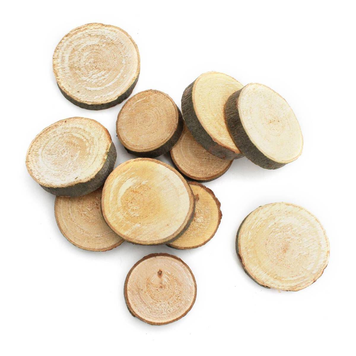 Natural Wooden Log Slices 25 Pack | Hobbycraft