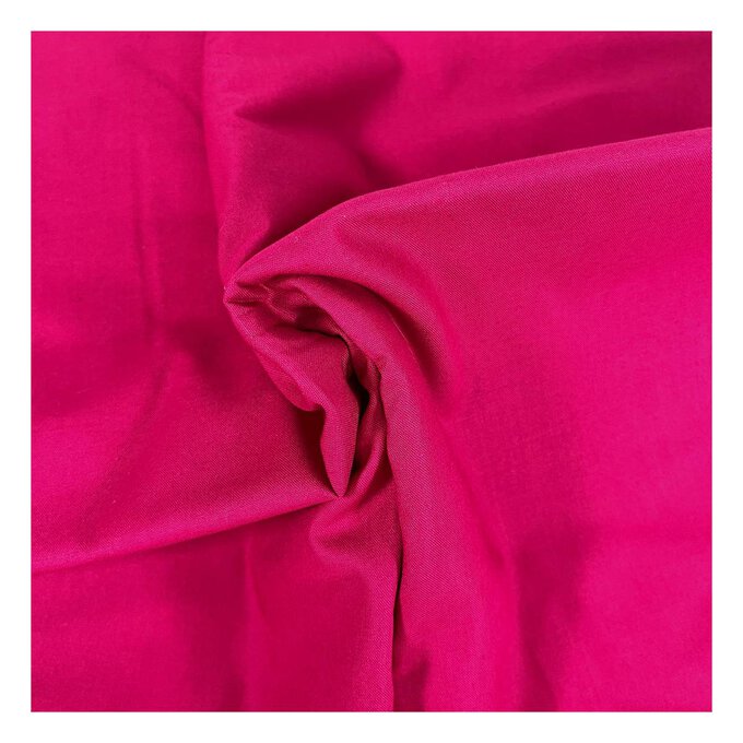Fuchsia Organic Premium Cotton Fabric by the Metre | Hobbycraft