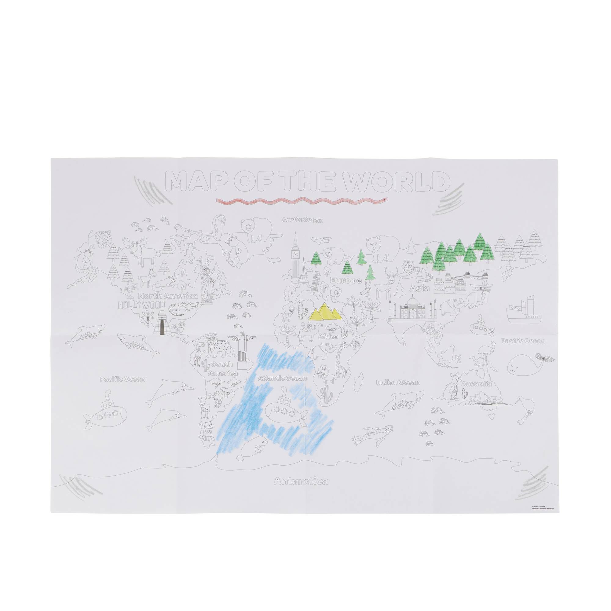 Crayola Colour Your Own Map of the World | Hobbycraft