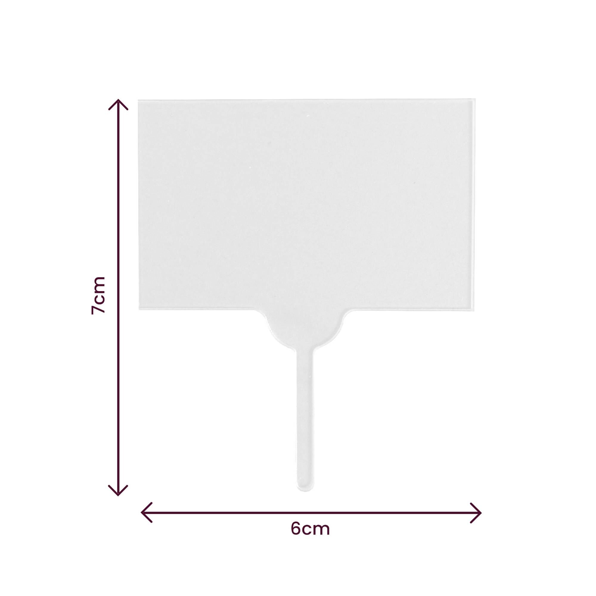 Clear Rectangle Acrylic Cake Toppers 6cm x 7cm 5 Pack | Hobbycraft