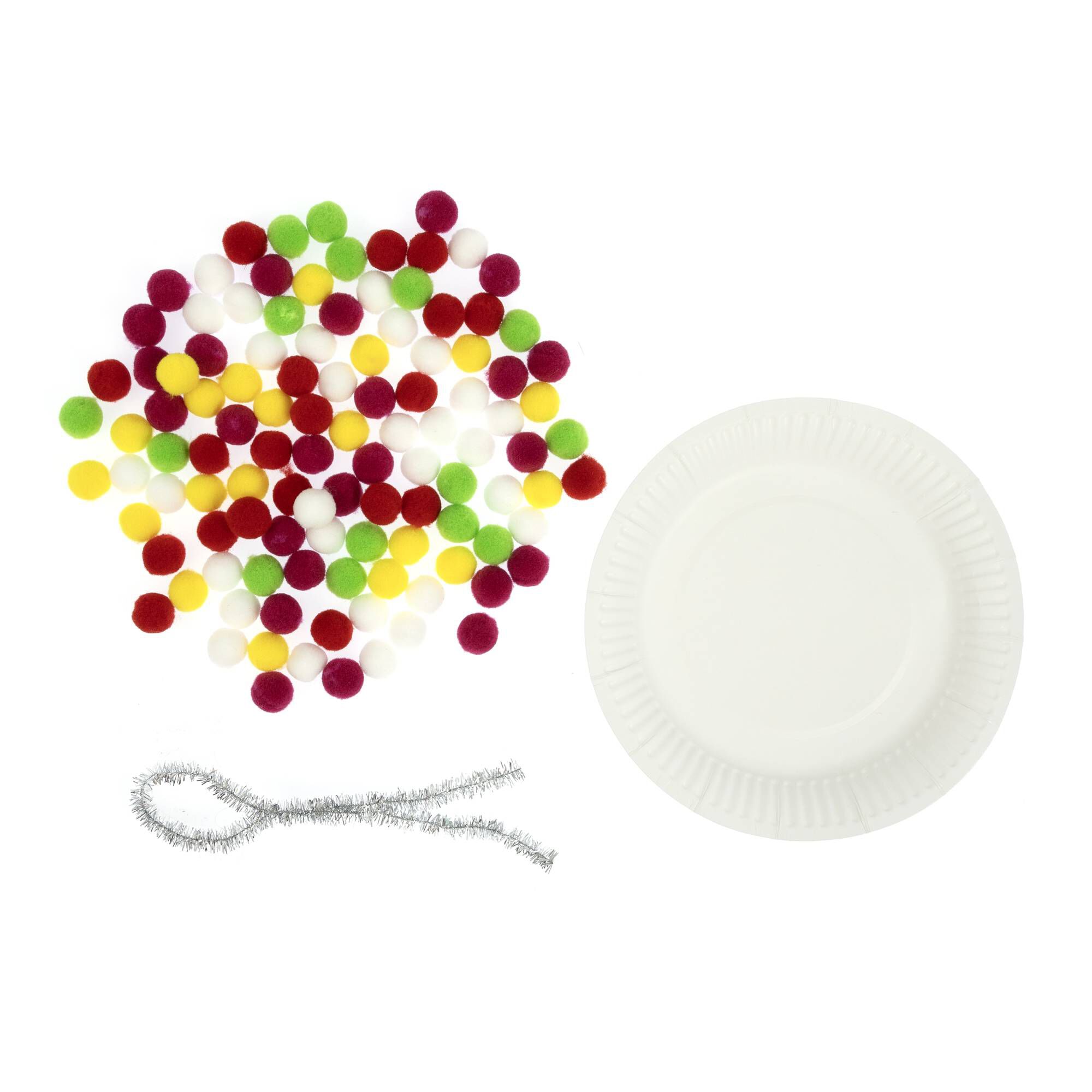 Rainbow Pom Pom Plate Kit | Hobbycraft