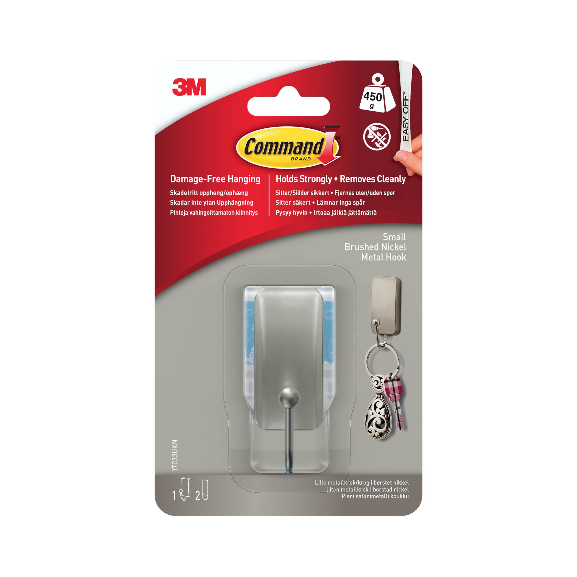 Command Small Nickel Hook | Hobbycraft