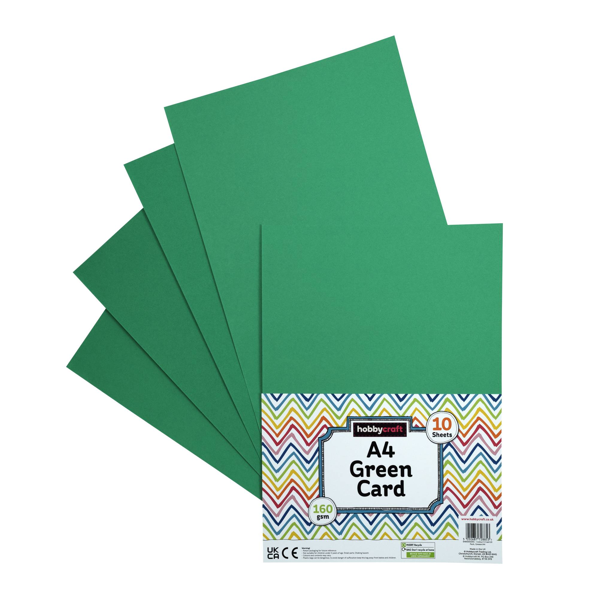 Green Card A4 10 Pack | Hobbycraft