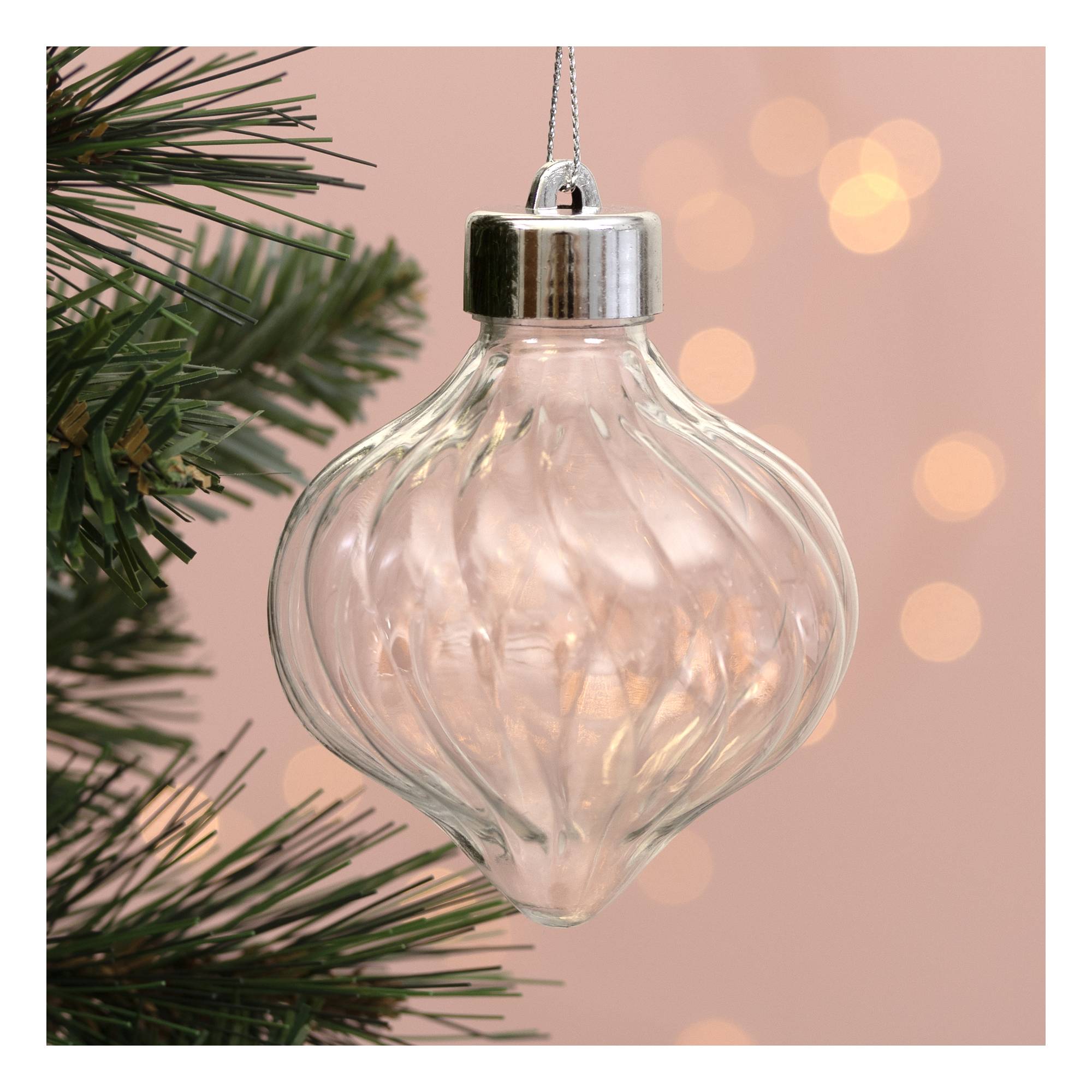 Hanging Plastic Fillable Bauble 8cm | Hobbycraft