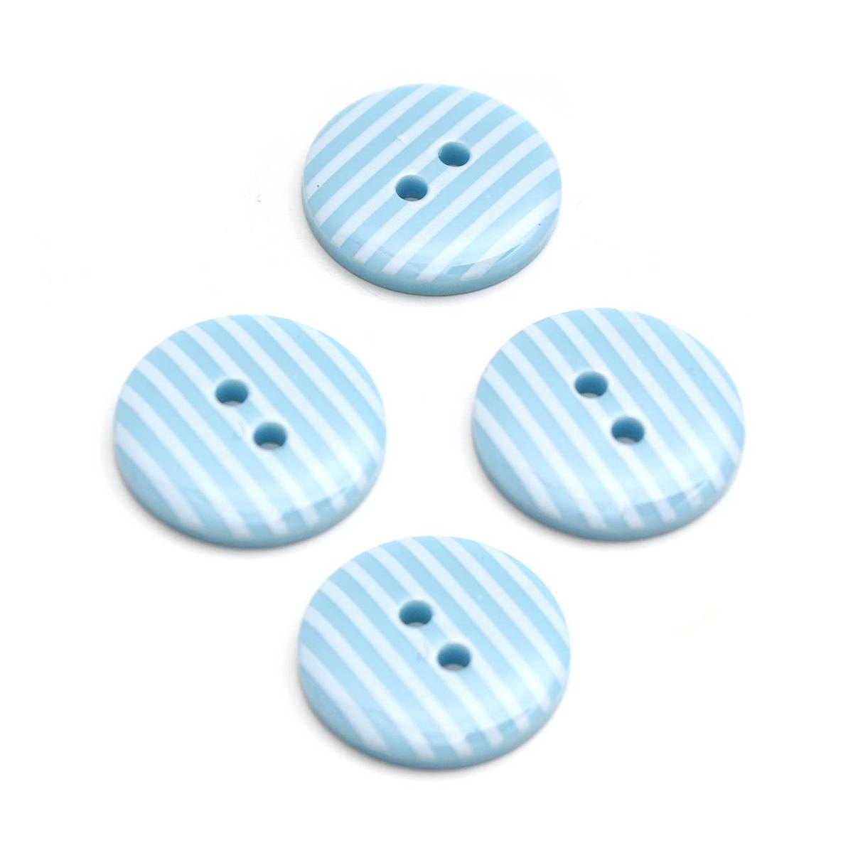 Hemline Blue Striped Buttons 17.5mm 4 Pack | Hobbycraft