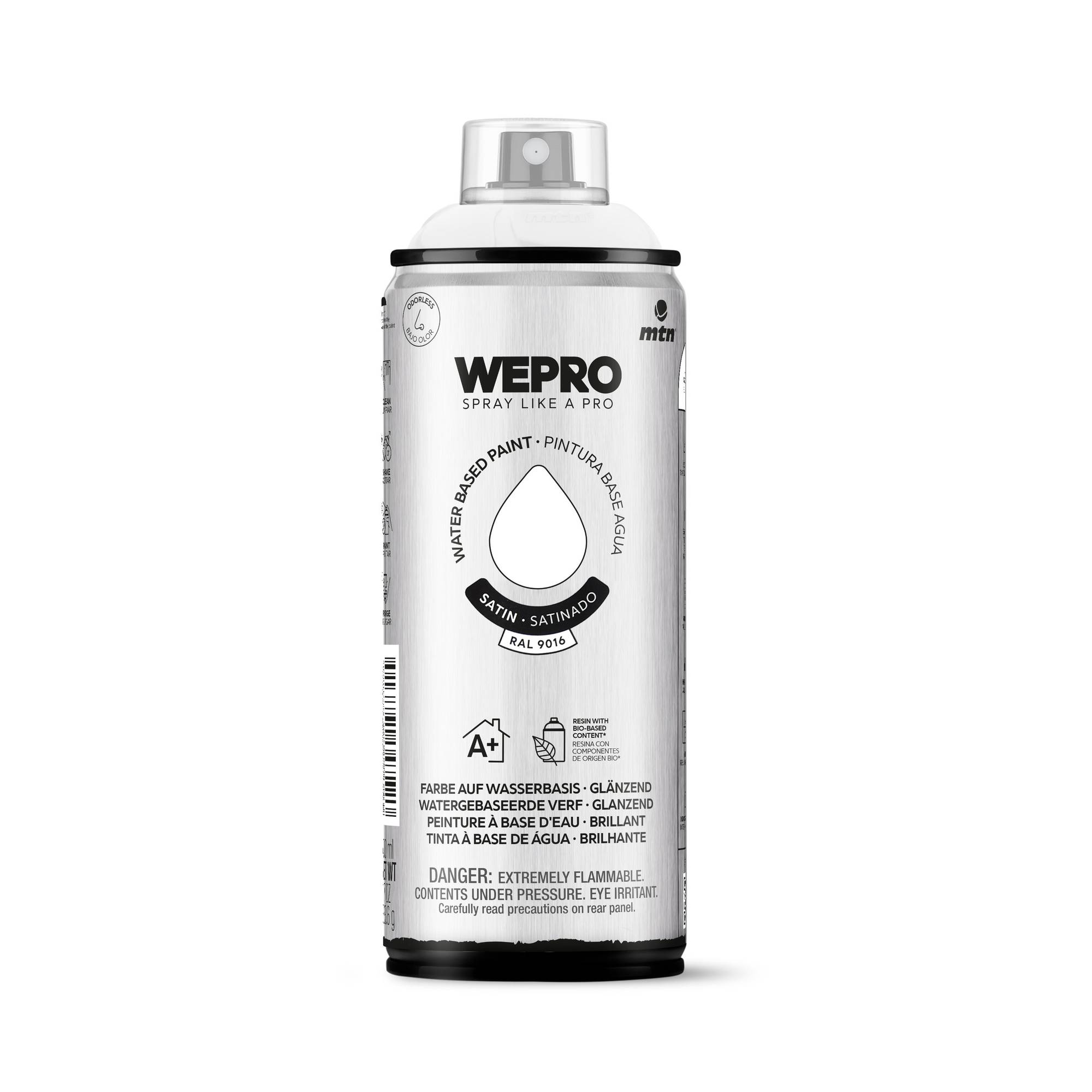 MTN WEPRO Igloo White Satin Water-Based Spray Paint 400ml | Hobbycraft