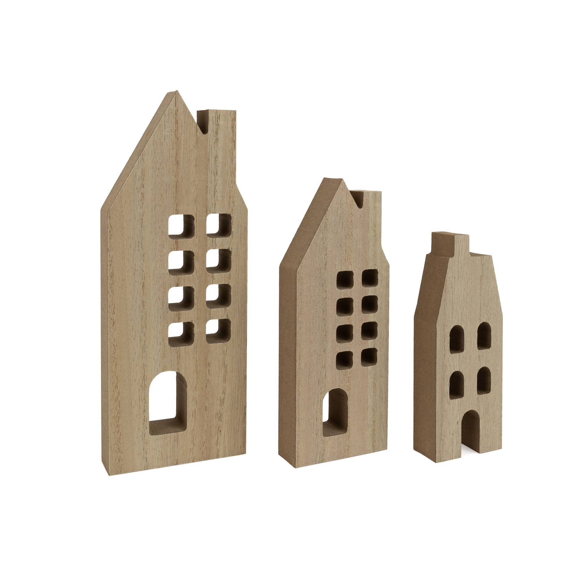 Wooden Houses 3 Pack | Hobbycraft