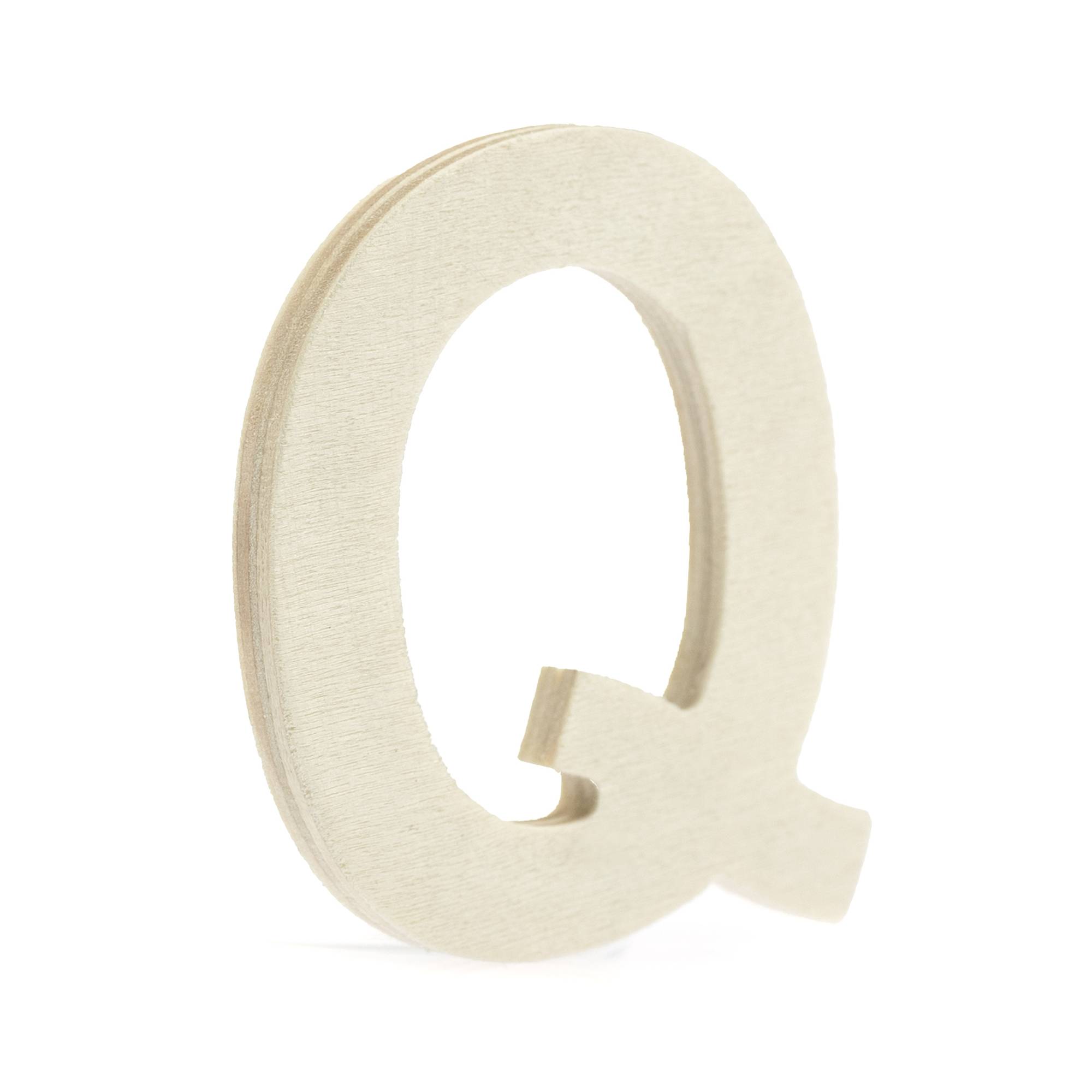 Small Wooden Letter Q 6.5cm | Hobbycraft