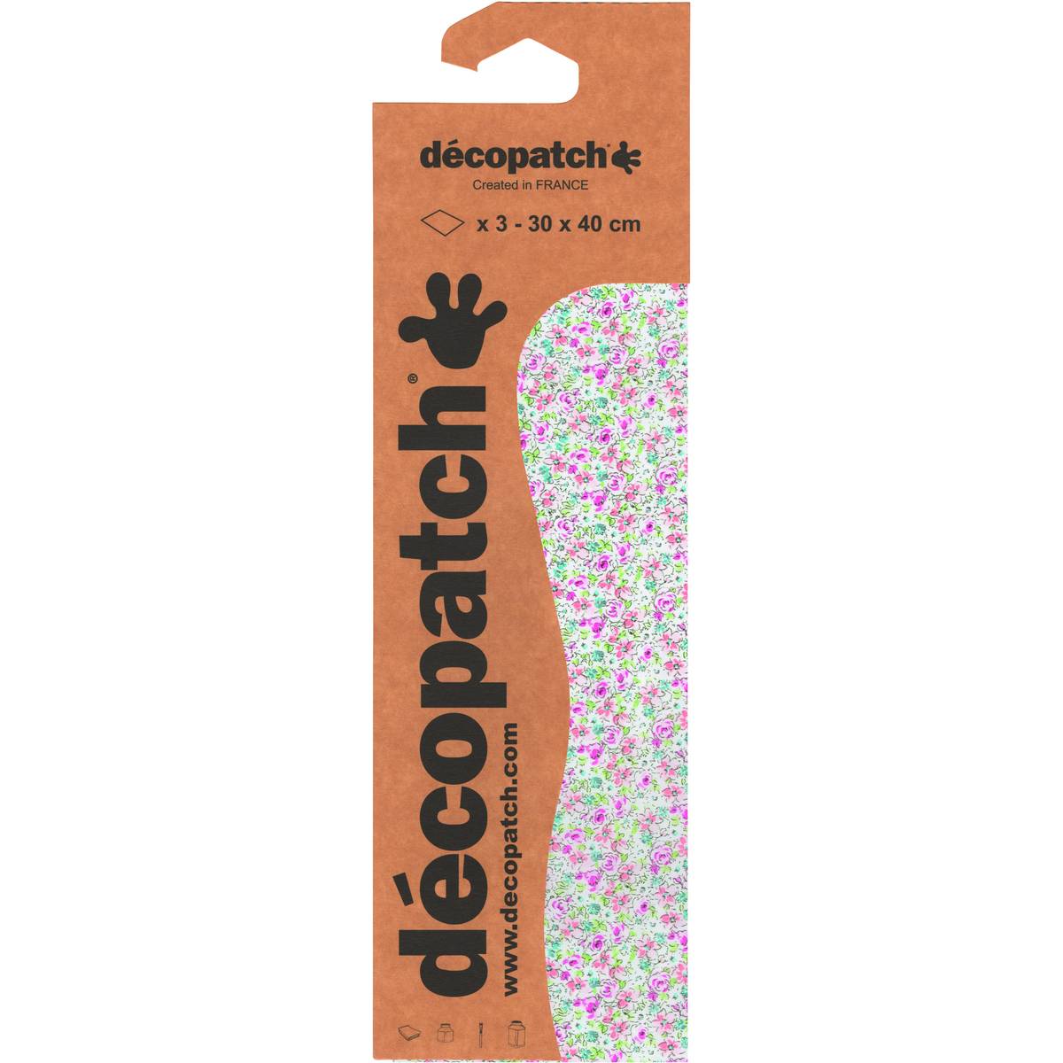 Decopatch Floral Paper 3 Sheets | Hobbycraft
