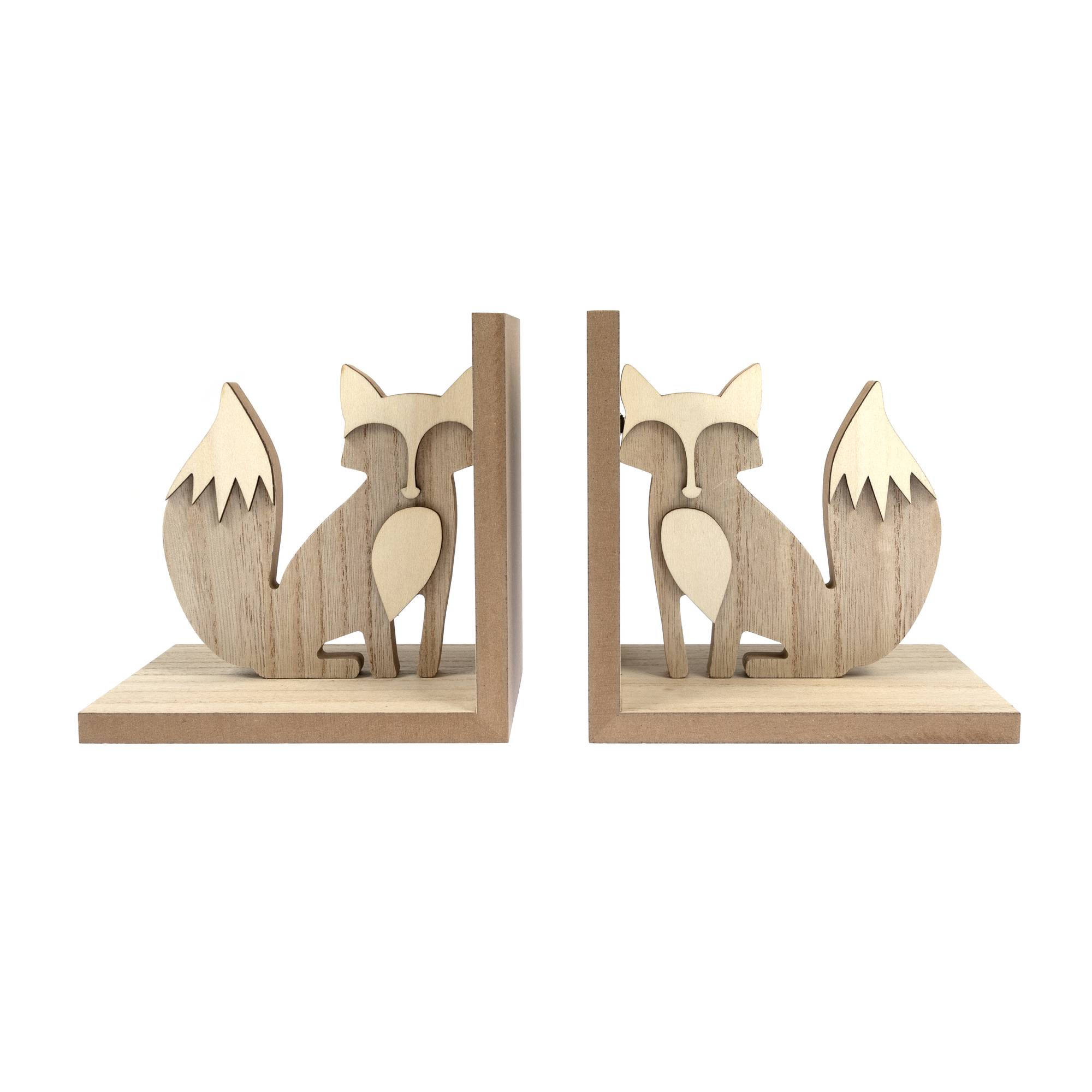 Wooden Fox Bookends 2 Pack | Hobbycraft