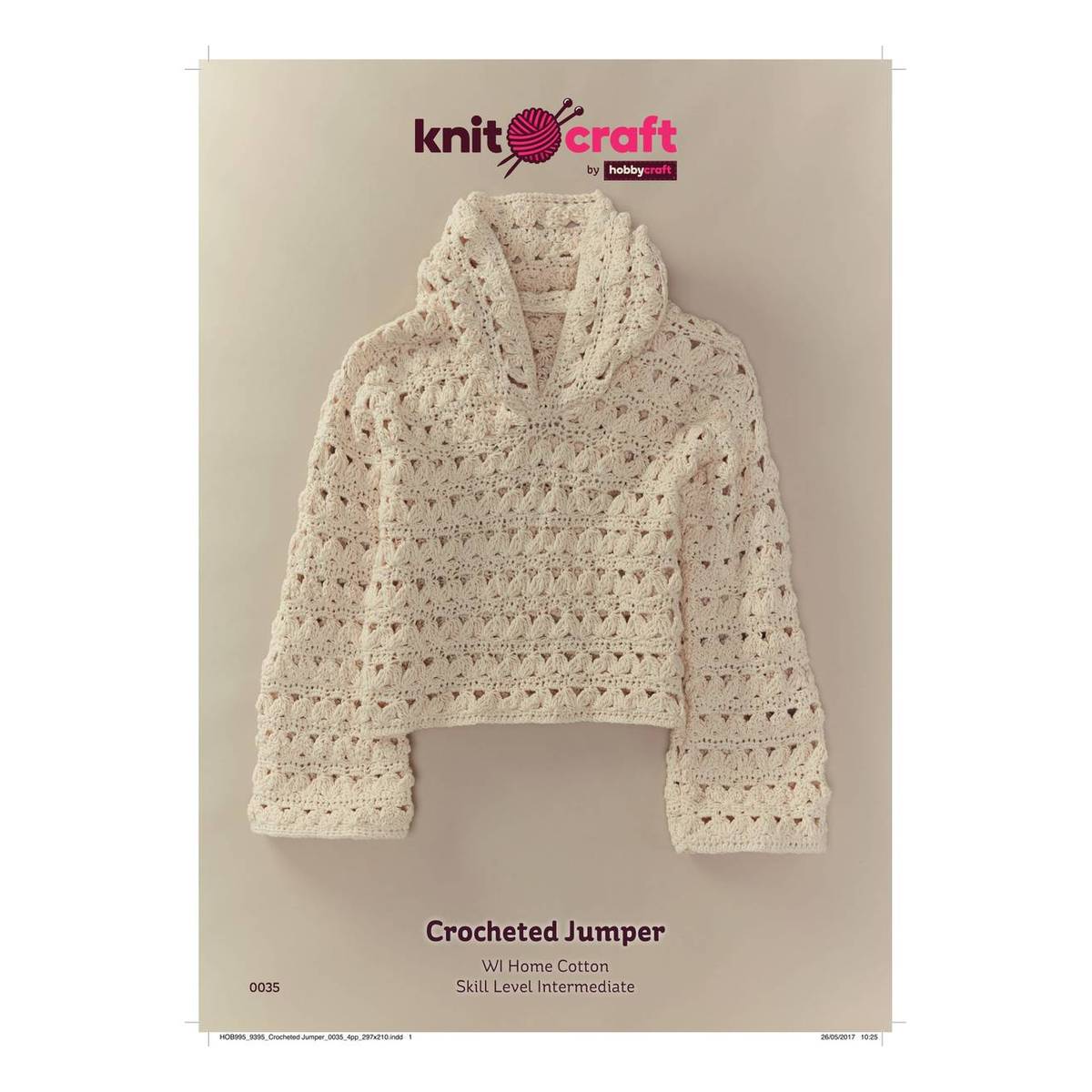 Knitcraft Home Cotton Crocheted Jumper Digital Pattern 0035 | Hobbycraft