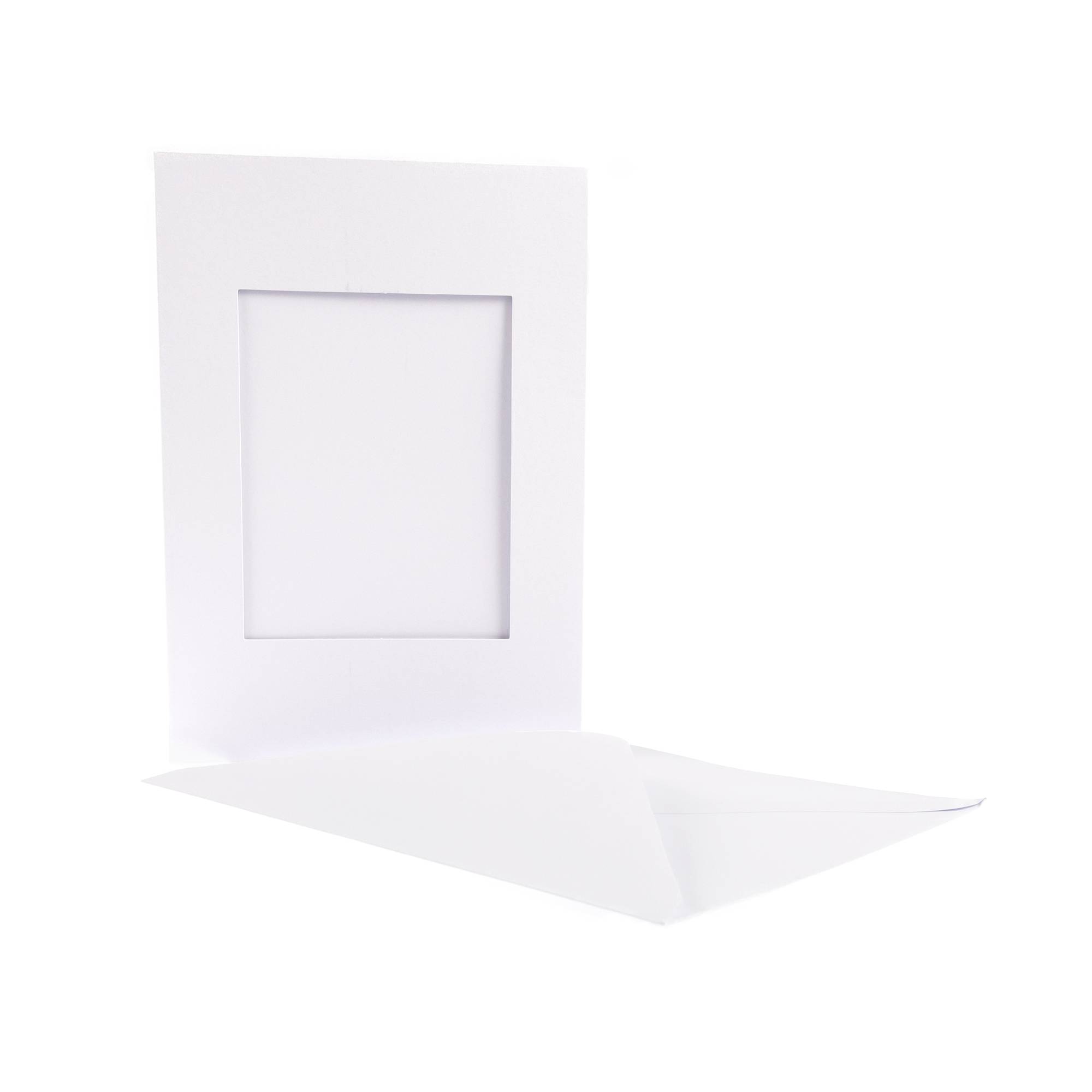 White Rectangle Aperture Cards A5 10 Pack | Hobbycraft
