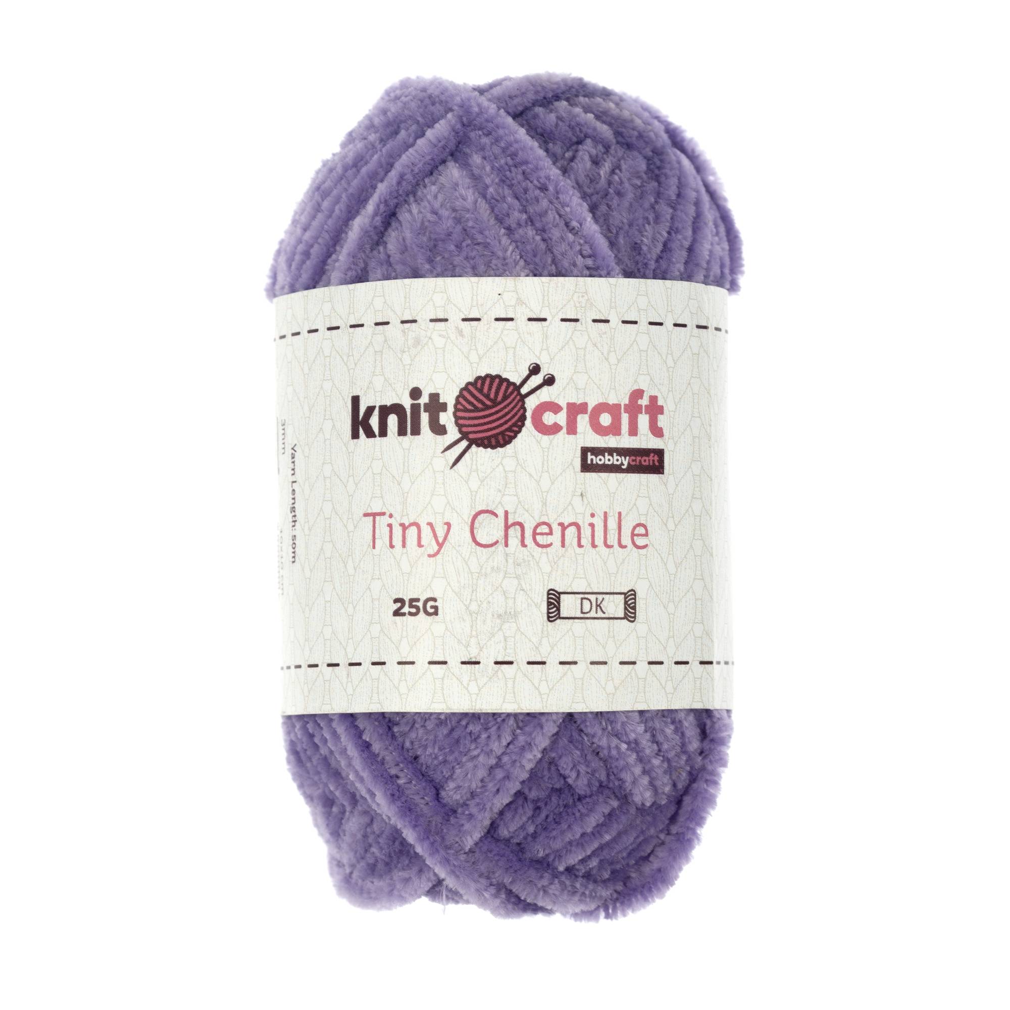 Knitcraft Purple Tiny Chenille DK Yarn 25g | Hobbycraft