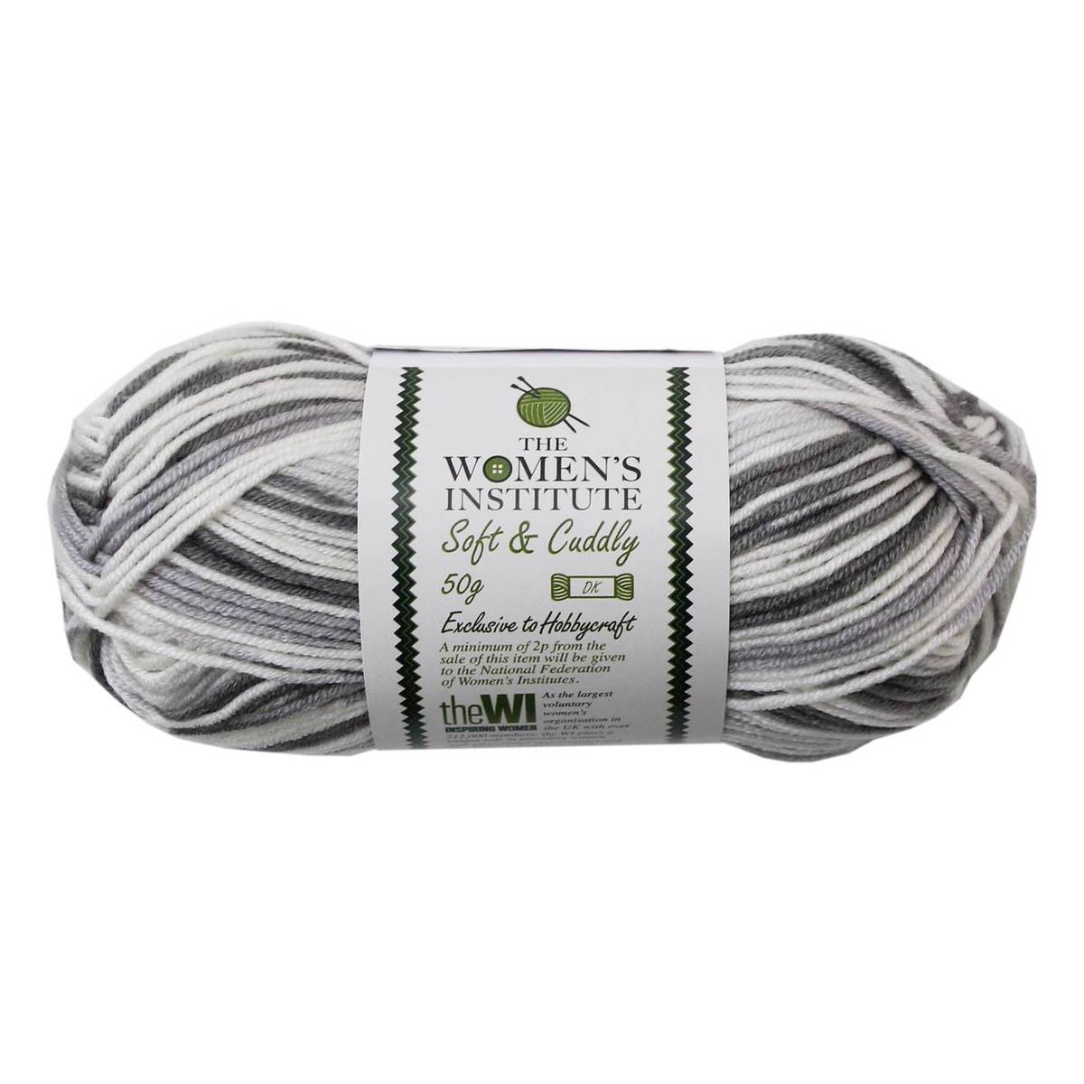 Women's Institute Grey Mix Soft and Cuddly DK Yarn 50g | Hobbycraft