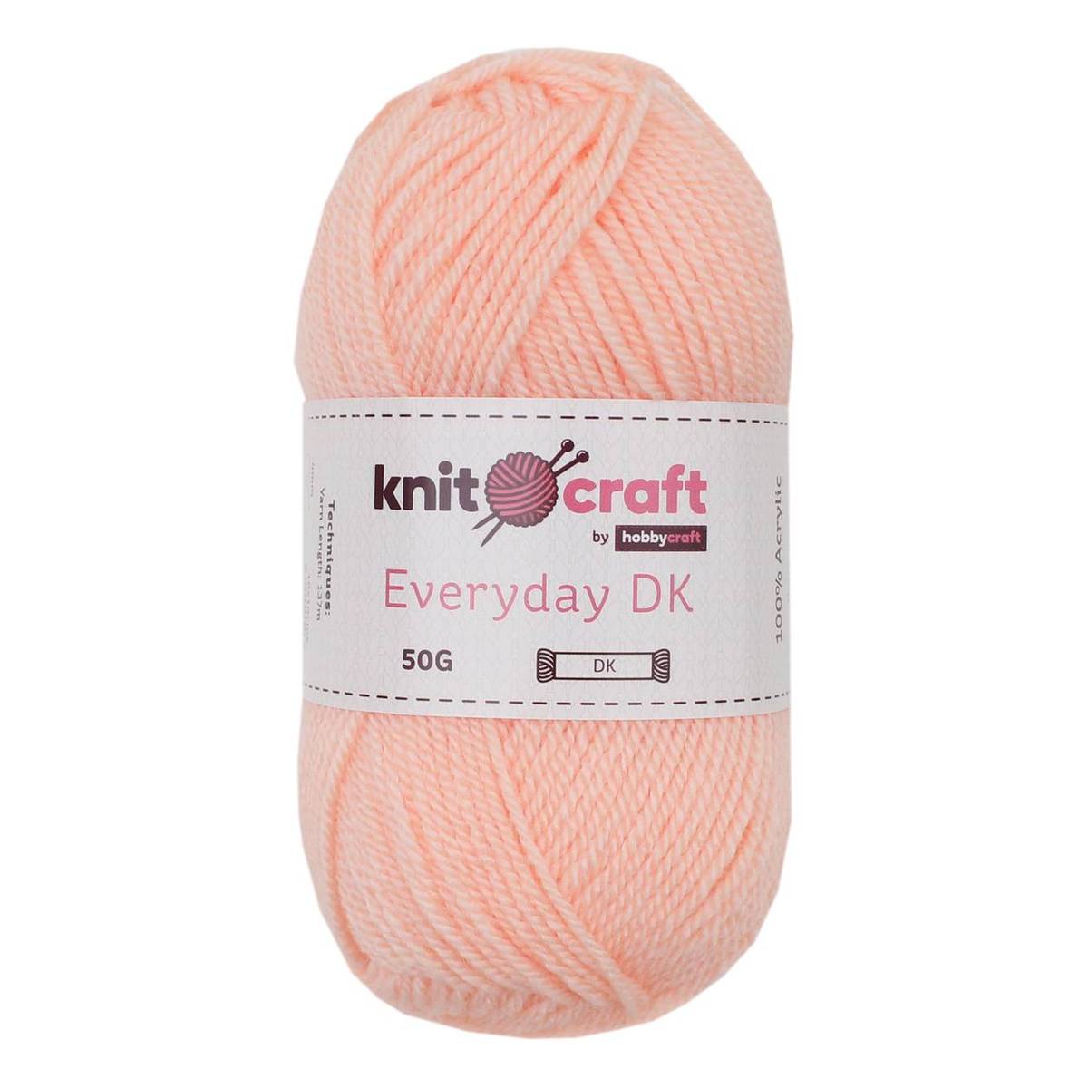 Knitcraft Peach Everyday DK Yarn 50g | Hobbycraft