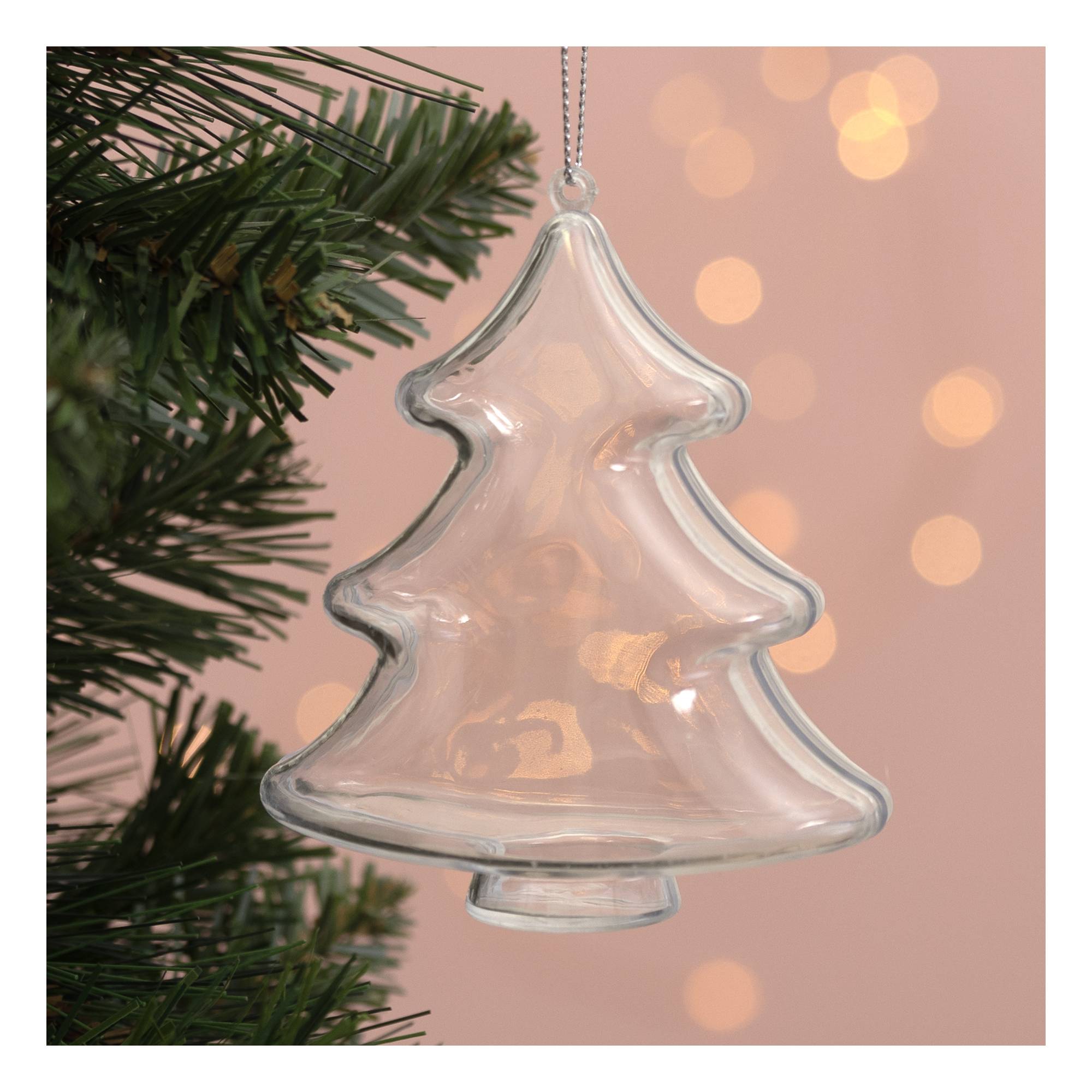 Hanging Plastic Fillable Tree Decoration 10cm | Hobbycraft