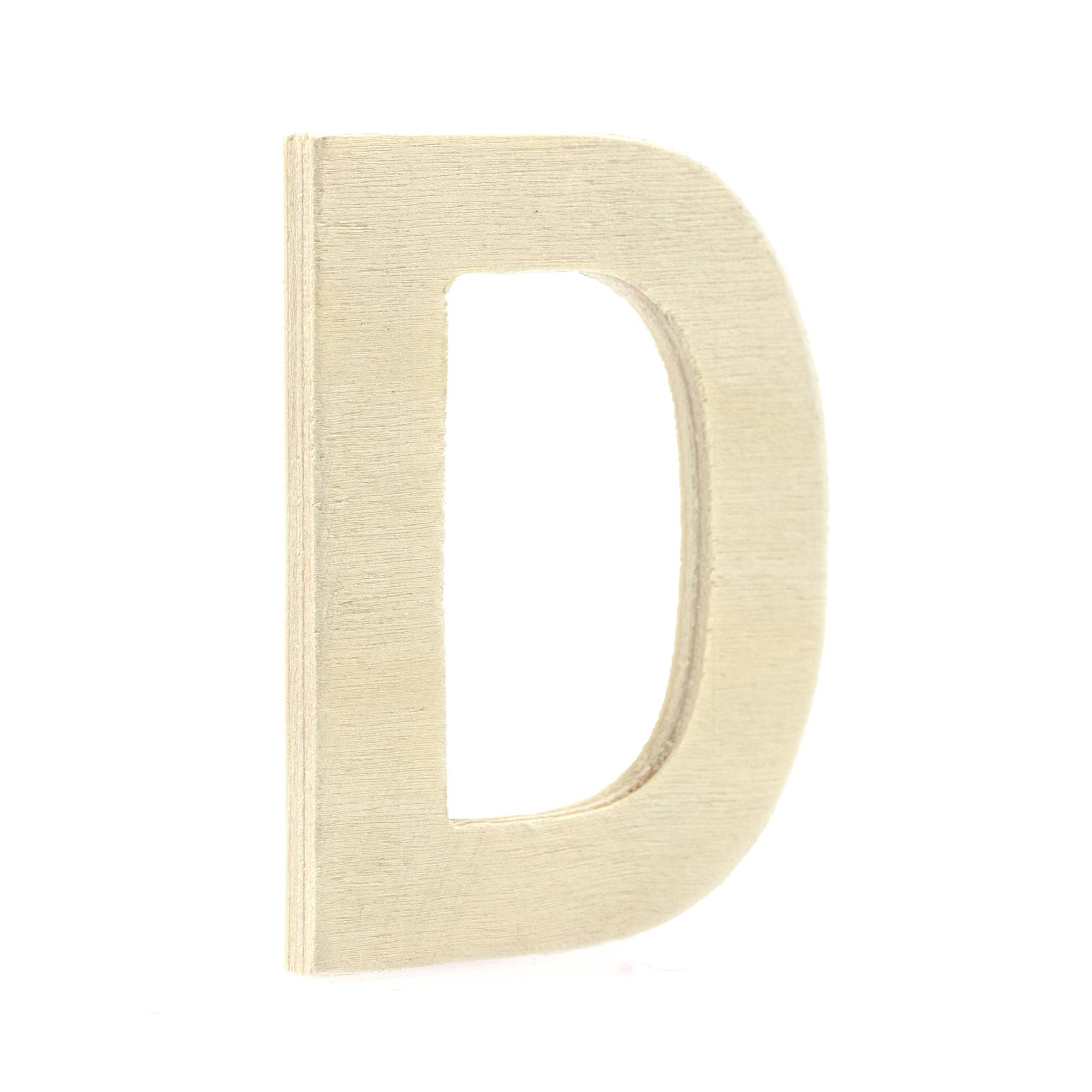 Small Wooden Letter D 6.5cm | Hobbycraft