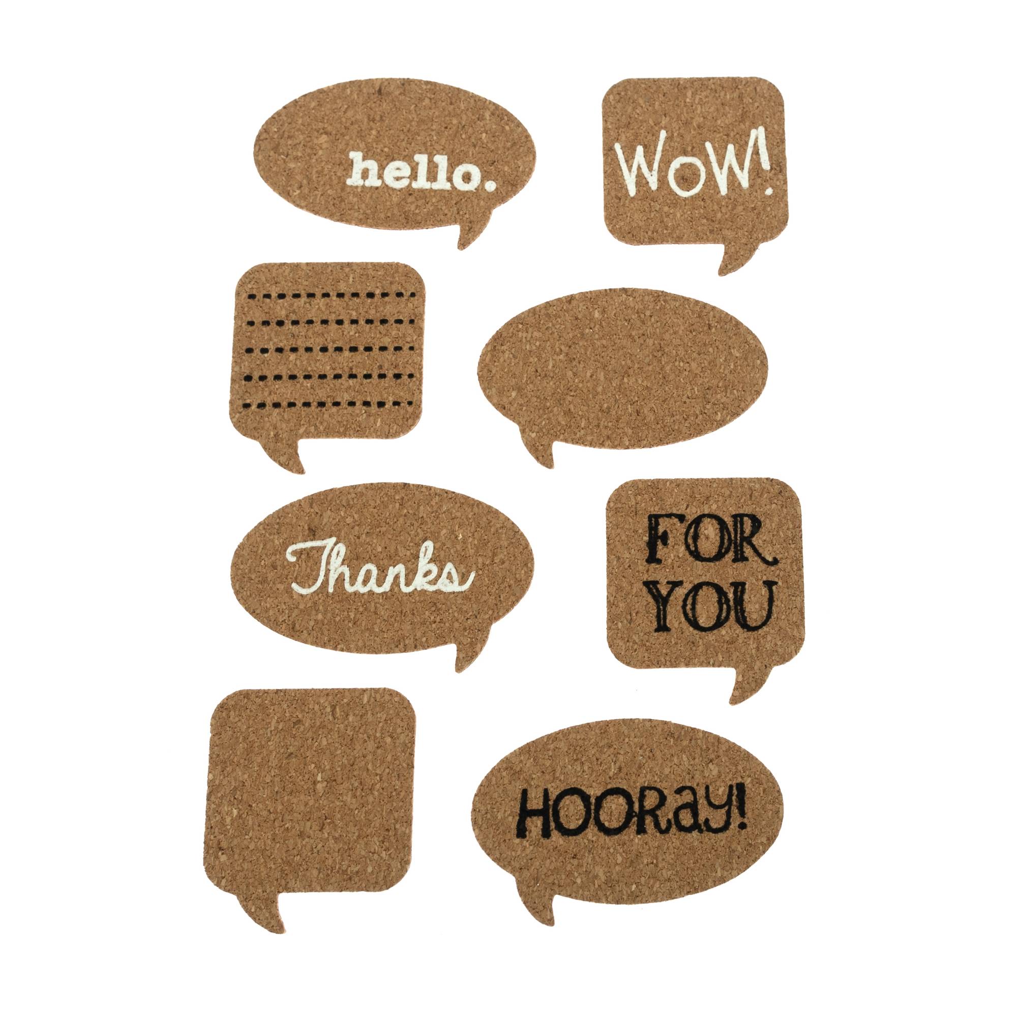 Speech Cork Stickers 8 Pack | Hobbycraft