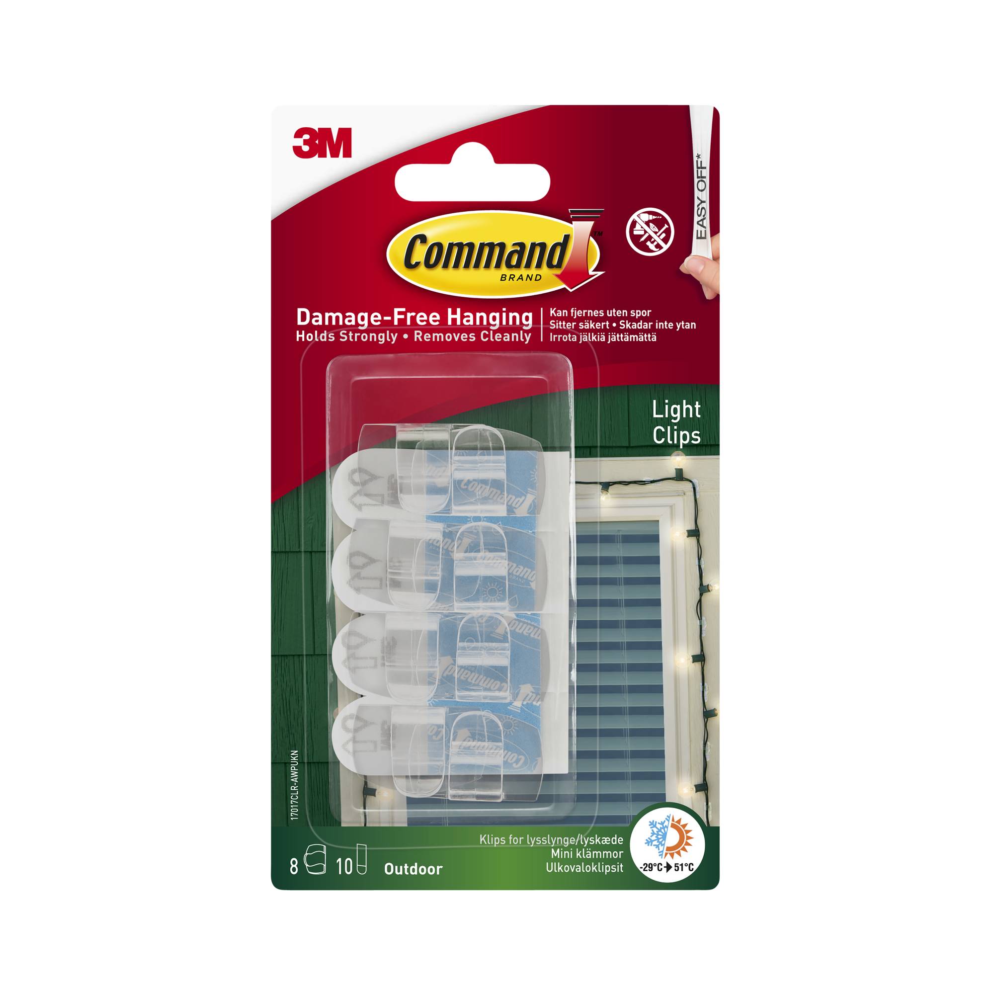 Command Outdoor Small Light Clips 8 Pack | Hobbycraft